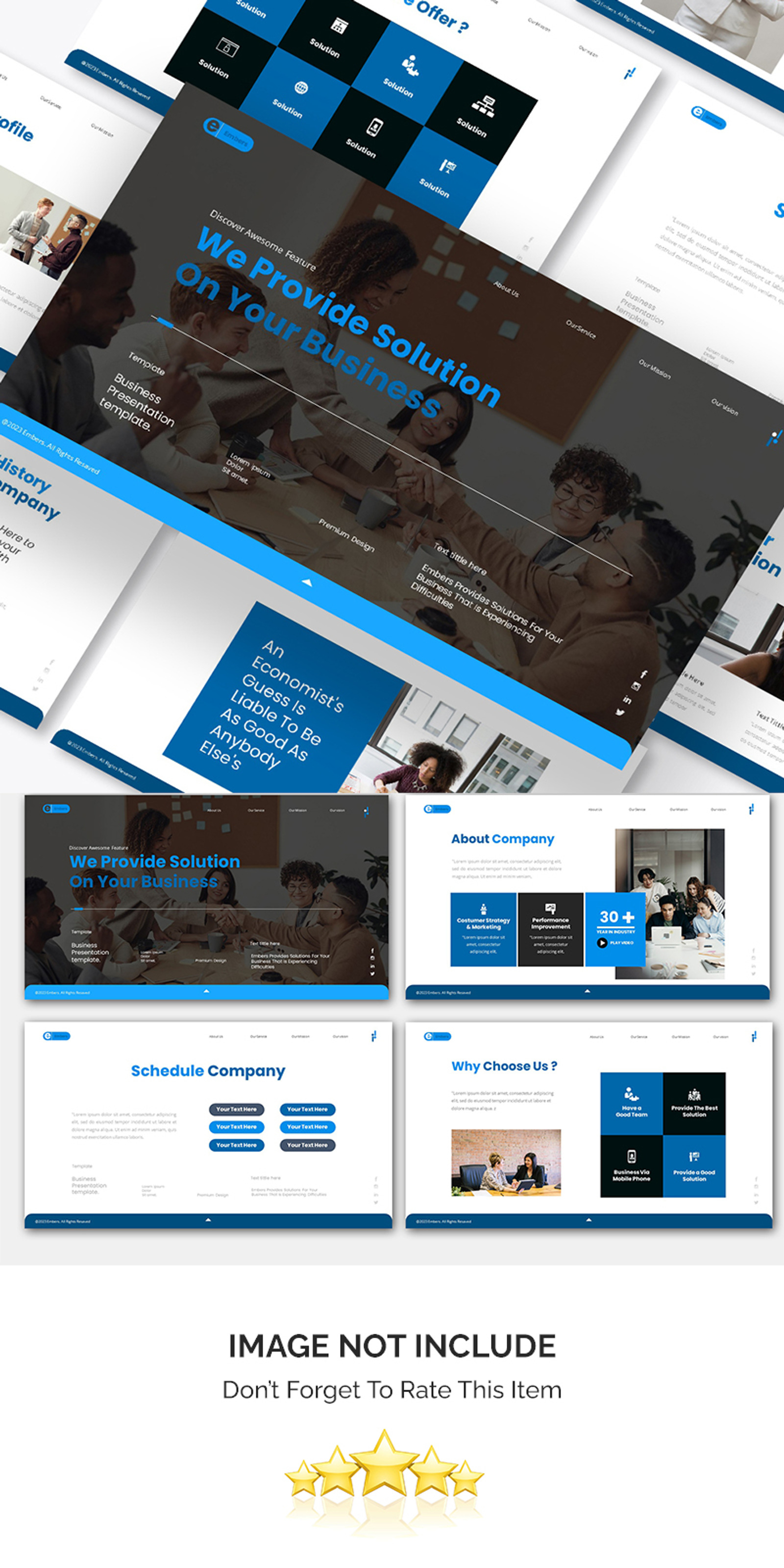 Embers Solution Your Business Powerpoint Template