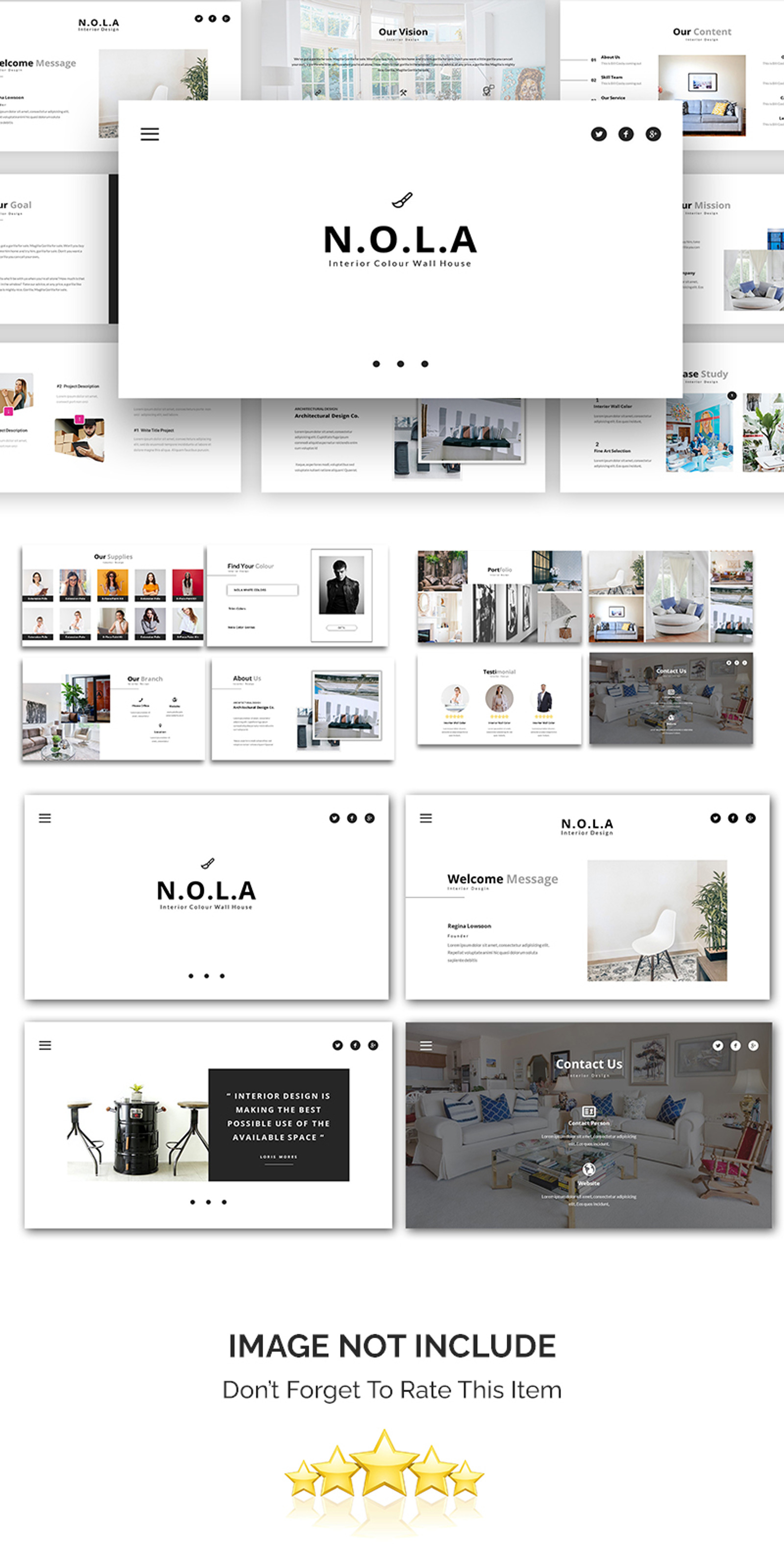 Nola Interior Design Powerpoint Template - TemplateMonster