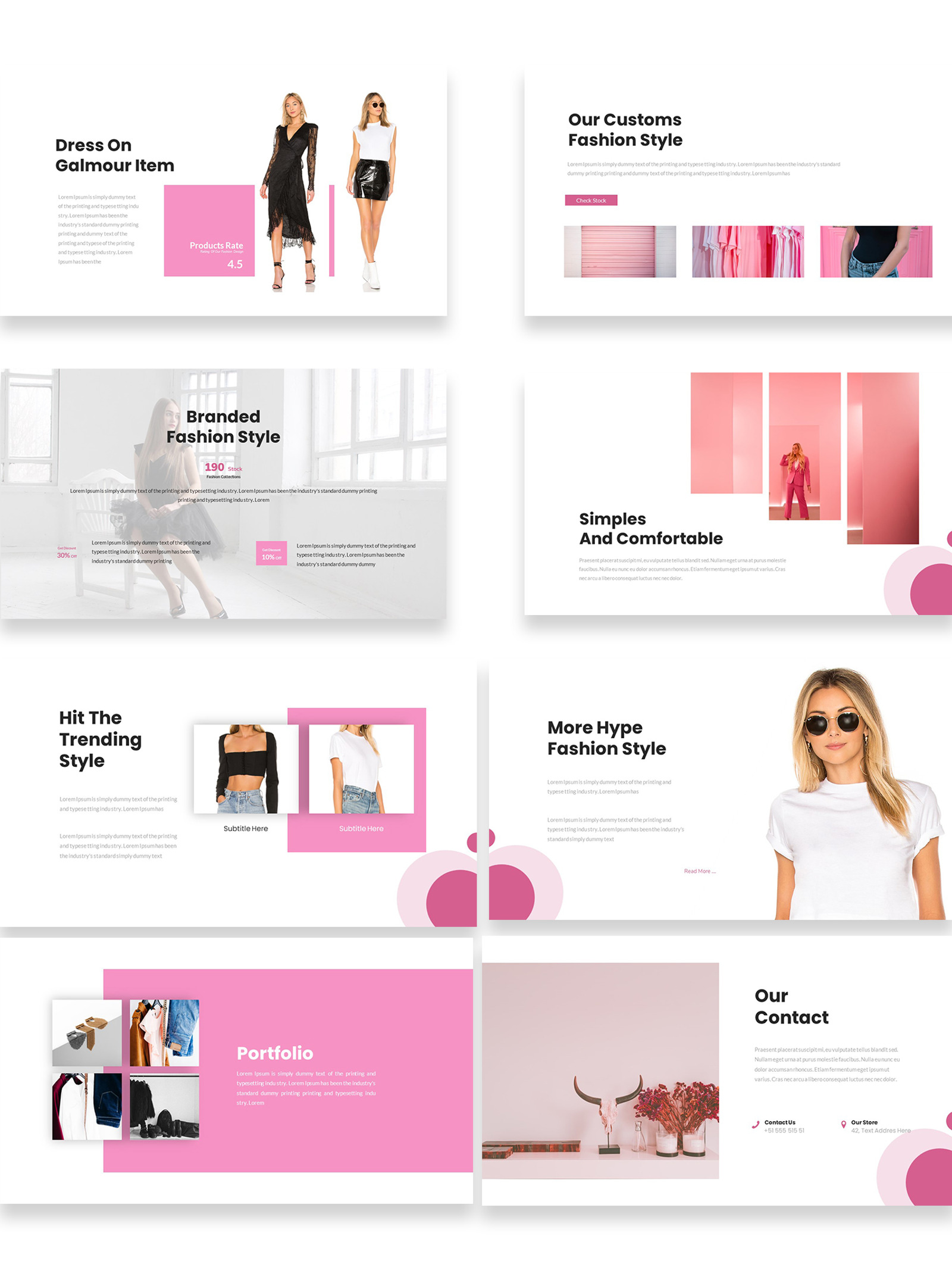 Pinky Fashion Powerpoint Template #377792 - TemplateMonster