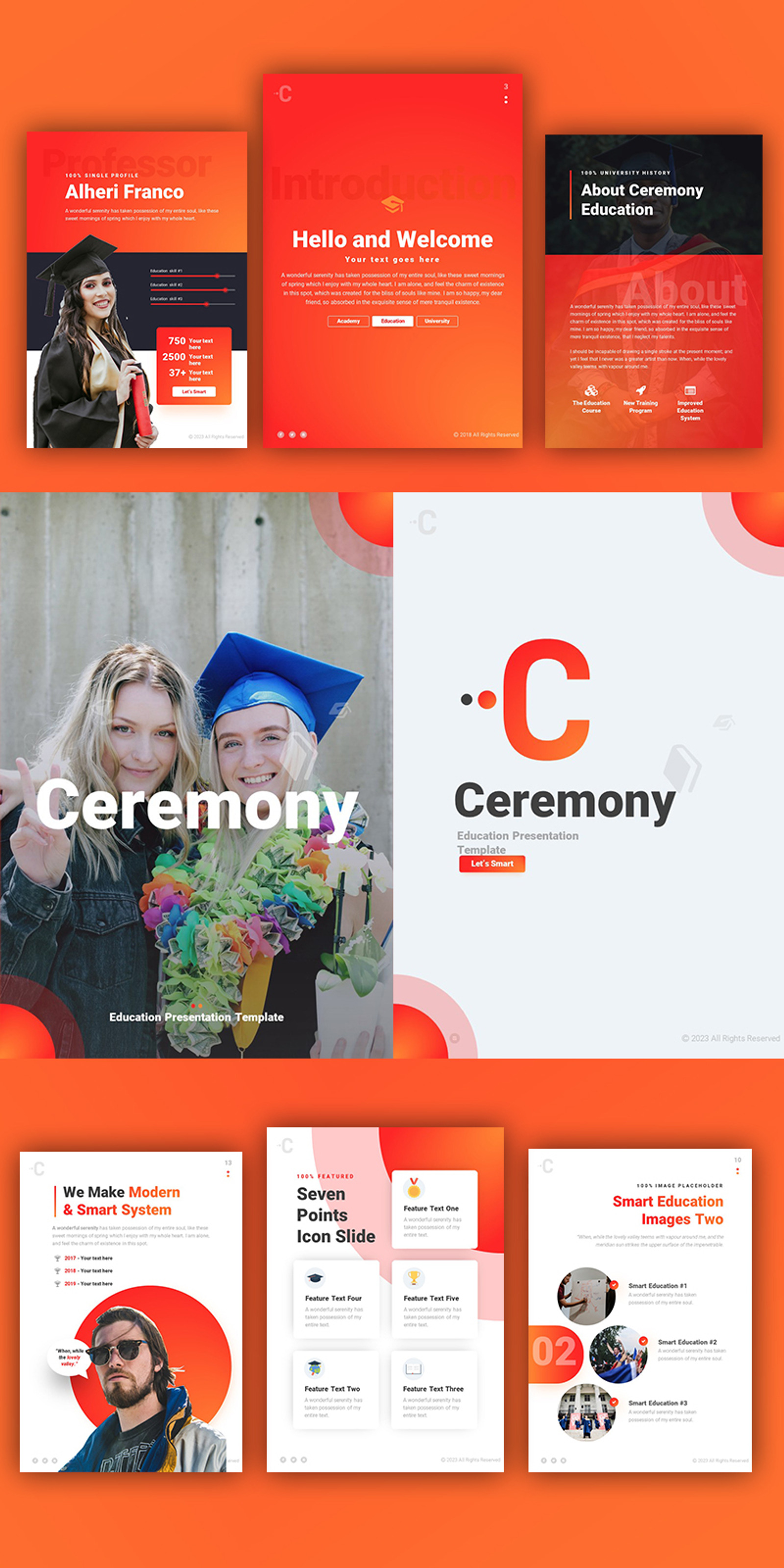 Ceremony Education Potrait A4 Powerpoint Template