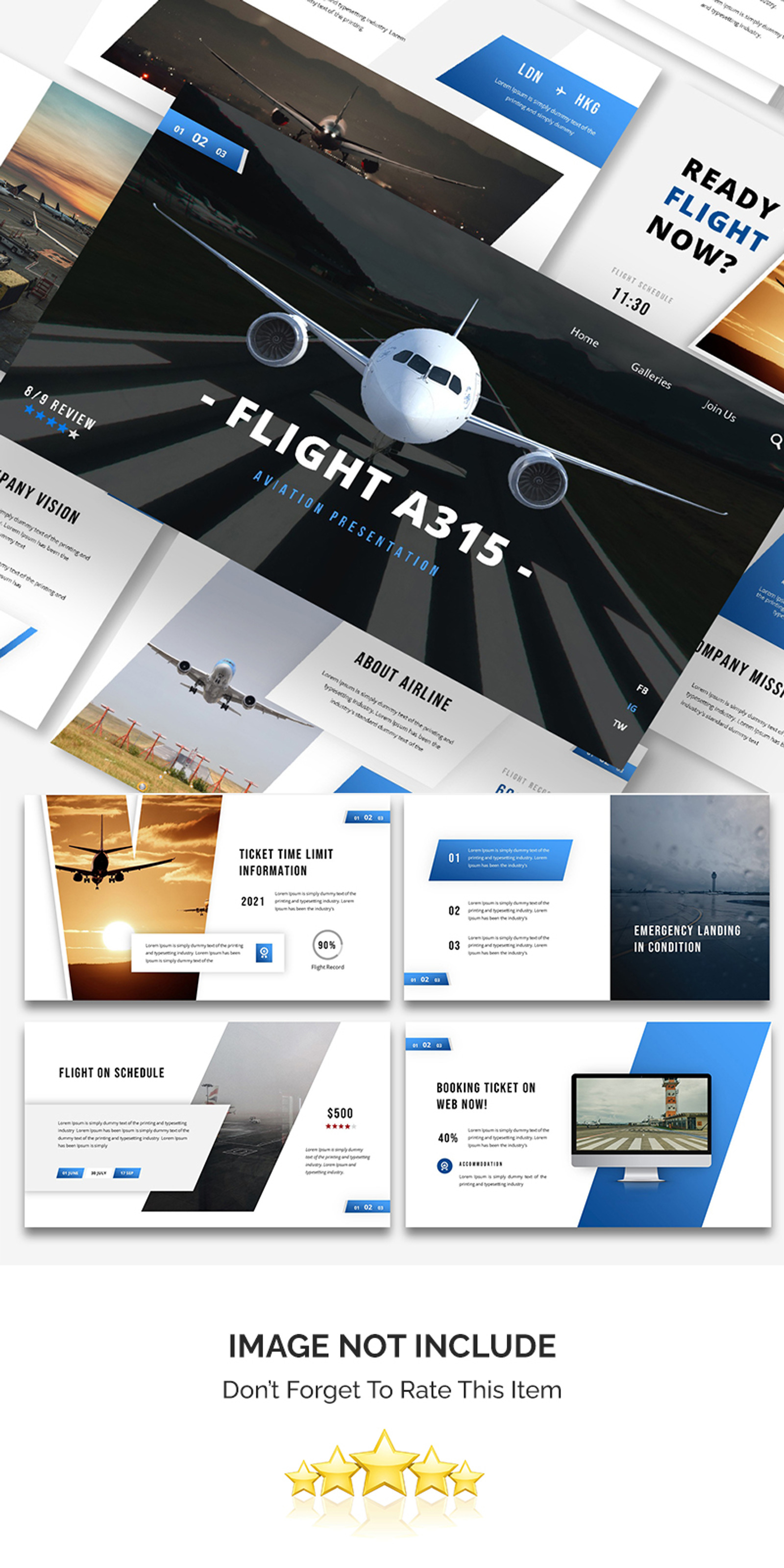 Flight Boing B365 Google Slides Presentation