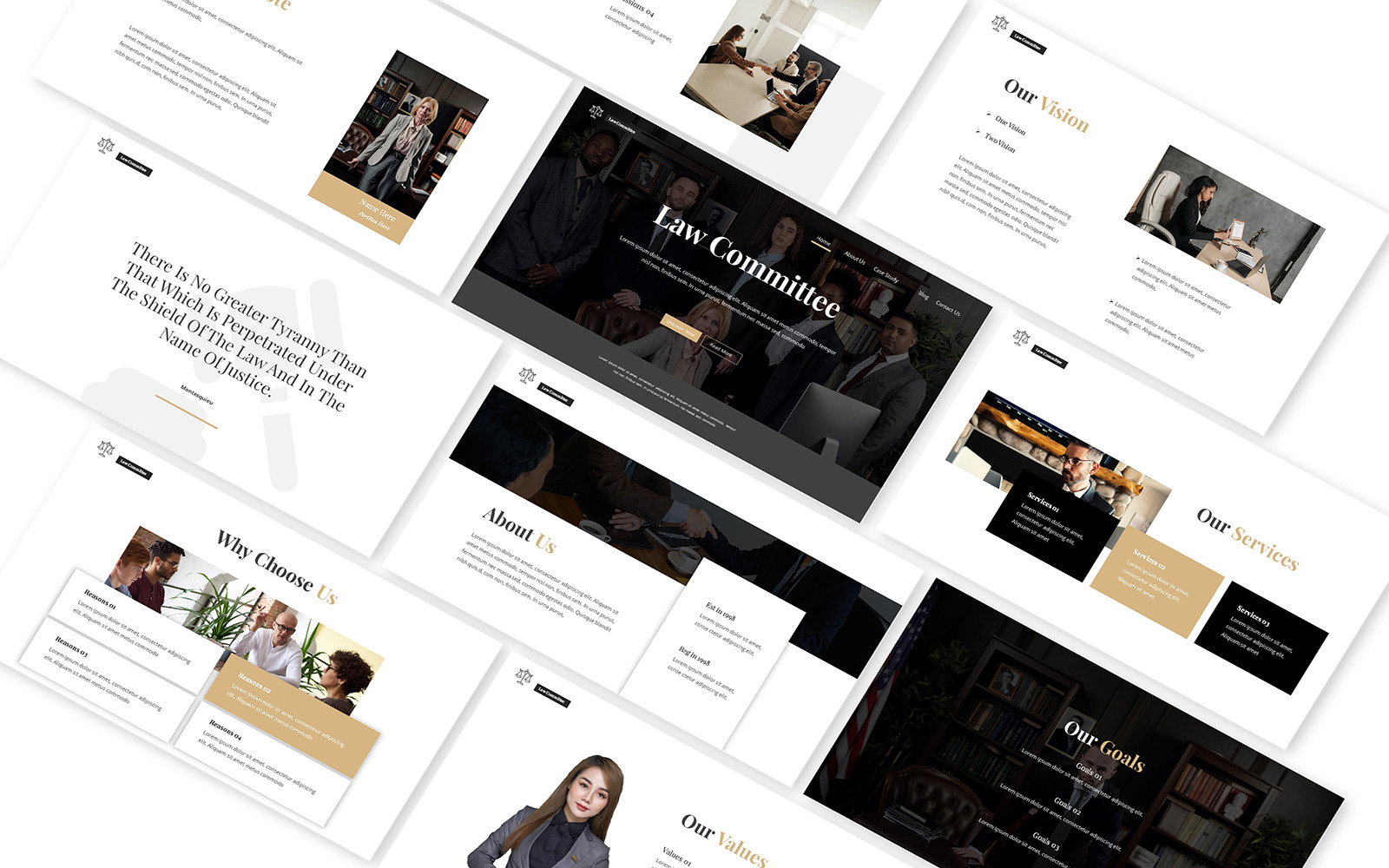 Law Committee Powerpoint Template #220376 - TemplateMonster