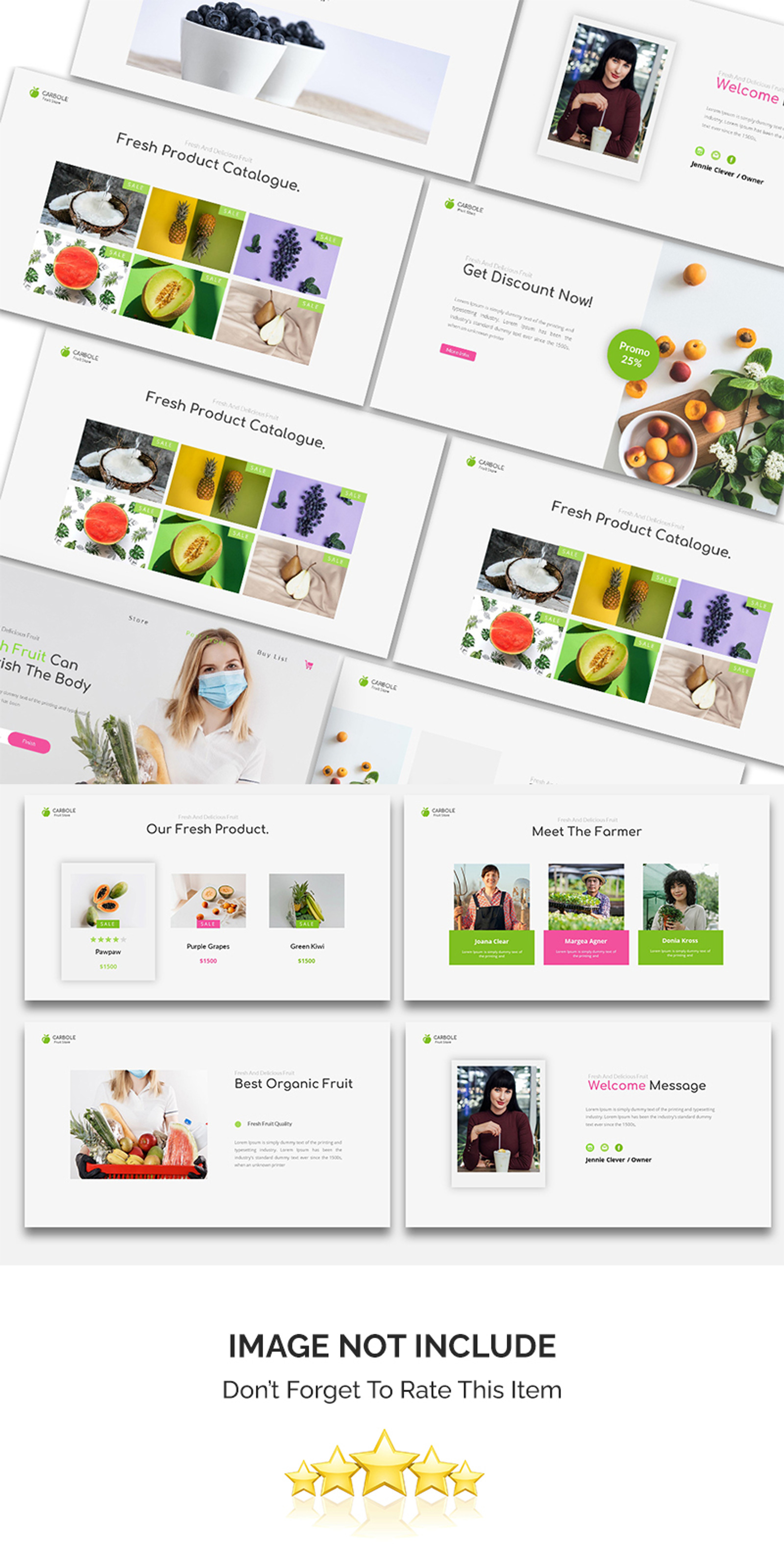 Carbole Fruits Store Powerpoint Template - TemplateMonster