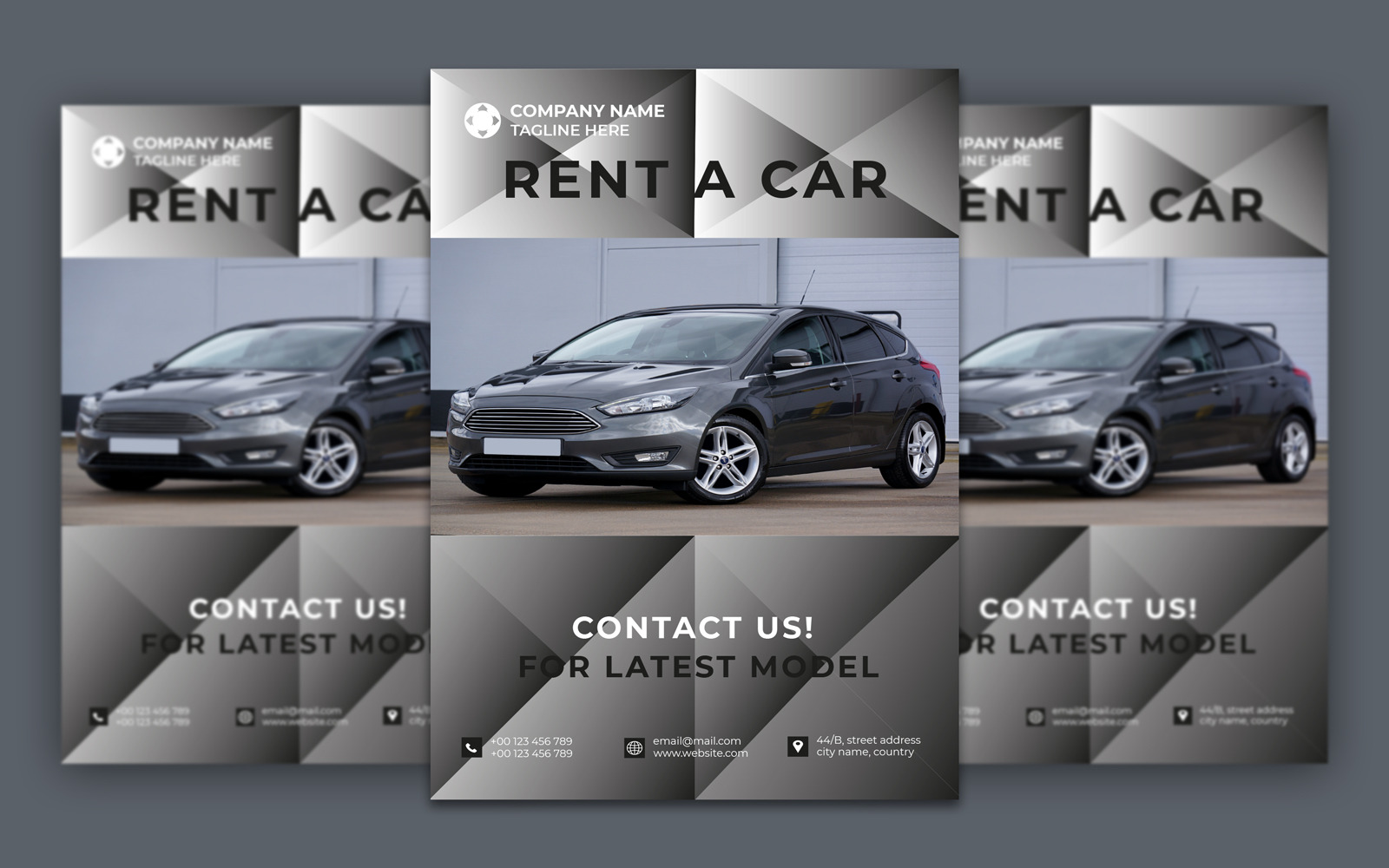 Rent A Car Flyer Template Design #226789 - TemplateMonster