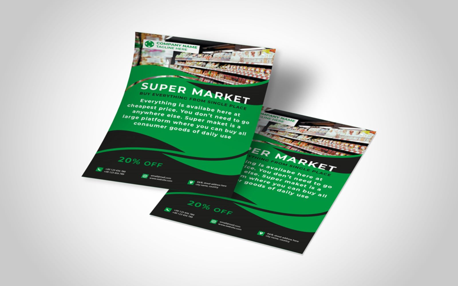 Super Market Flyer Template #227894 - TemplateMonster