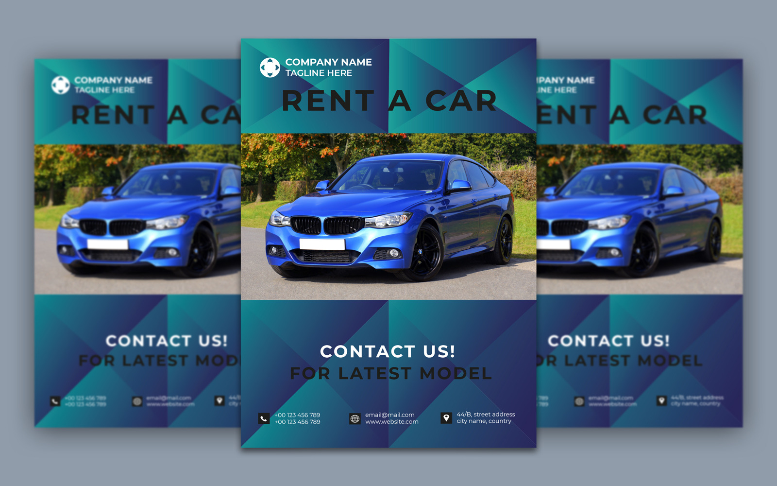 Rent A Car Flyer Template Design #226789 - TemplateMonster