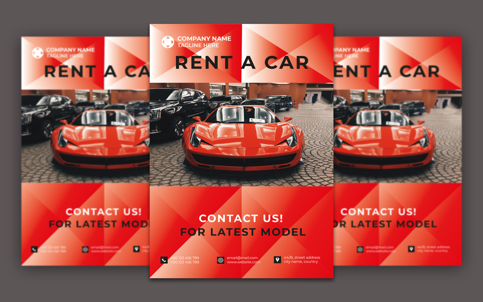 Rent A Car Flyer Template Design #226789 - TemplateMonster