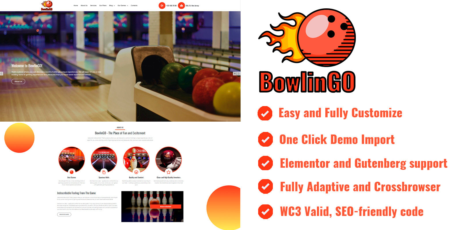 BowlinGO - Bowling WordPress Theme #376459 - TemplateMonster