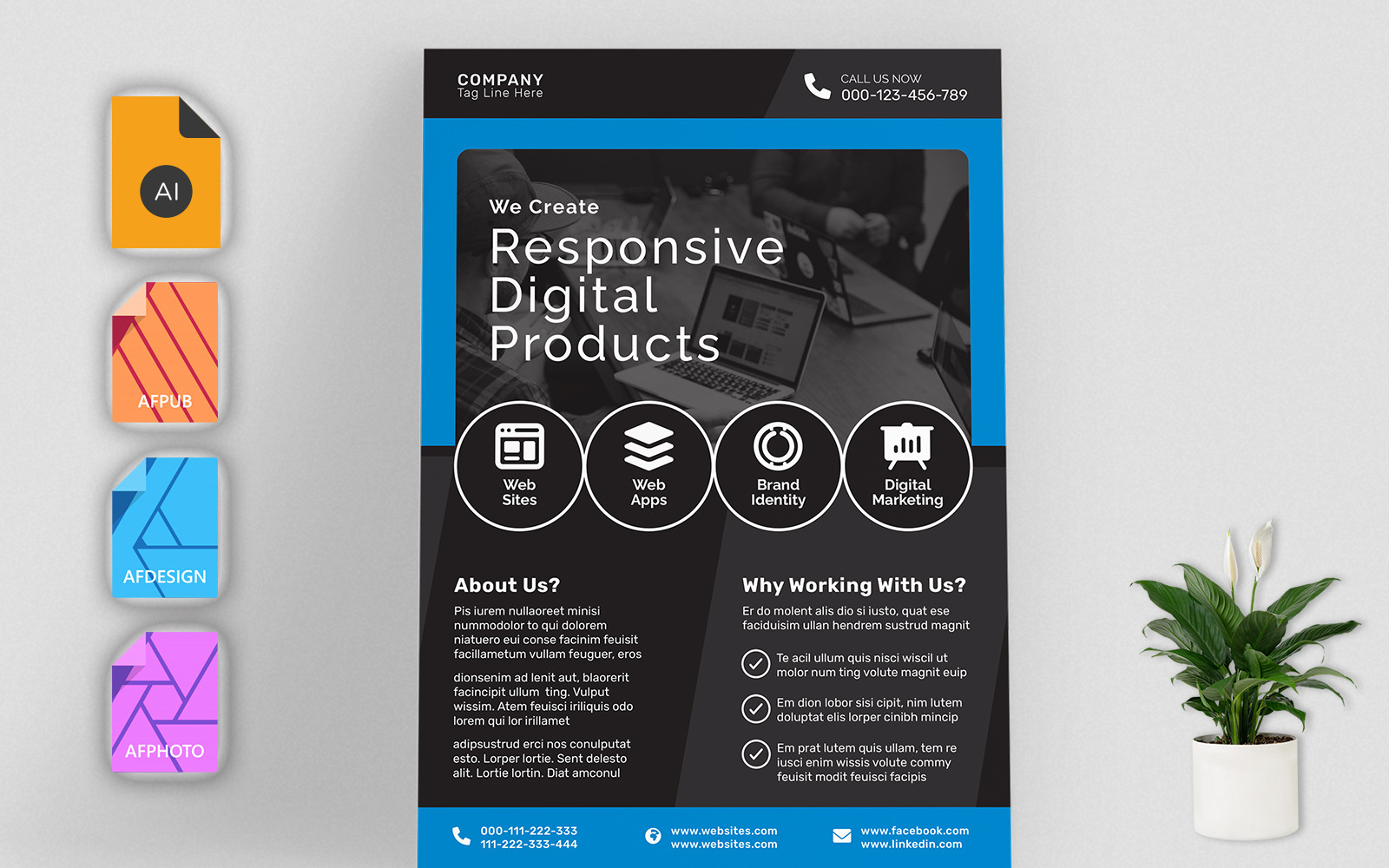 Professional Multipurpose Responsive Digital Products Marketing Flyer ...