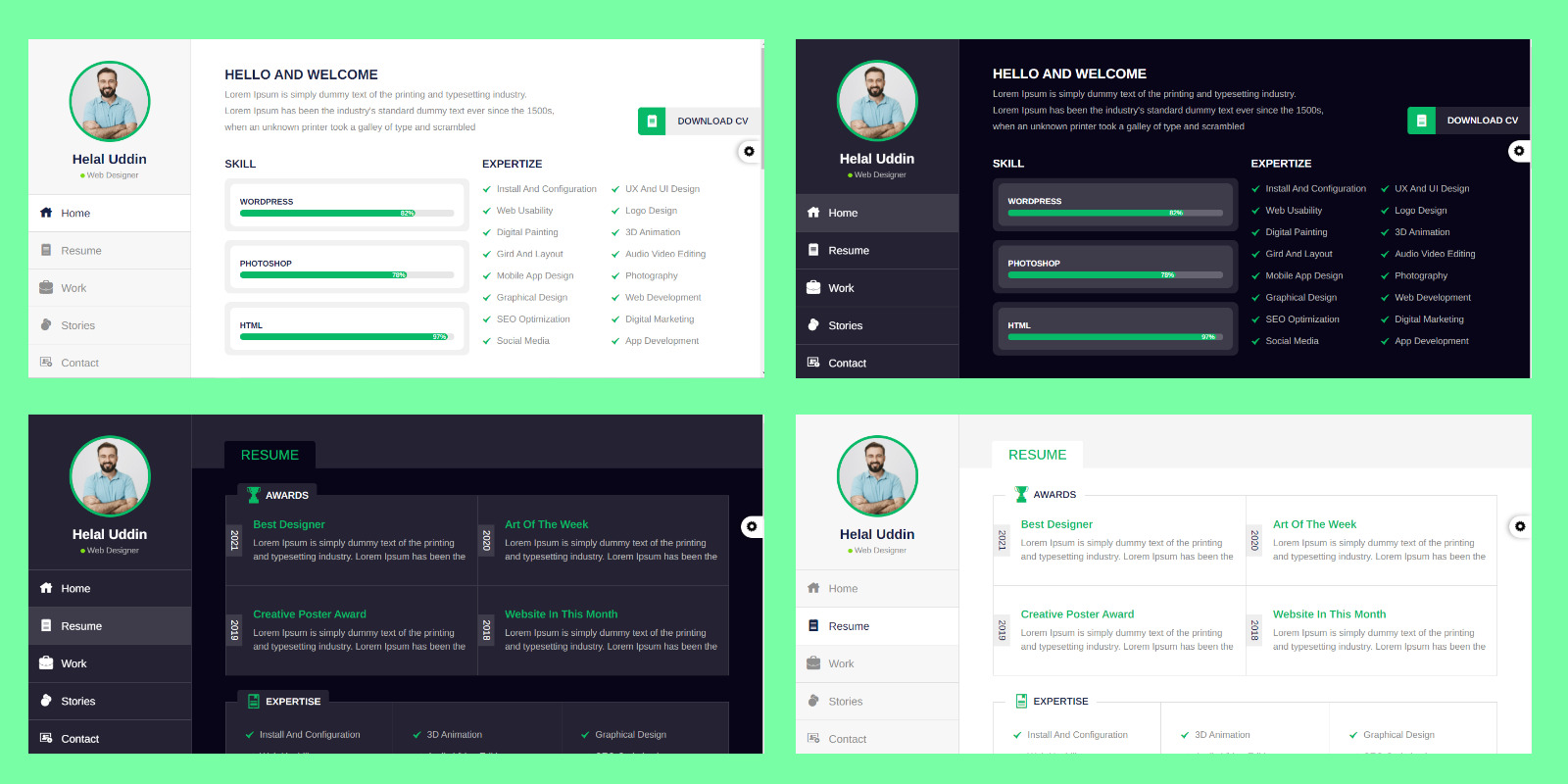 DevPort - Personal CV/Resume Portfolio HTML Template