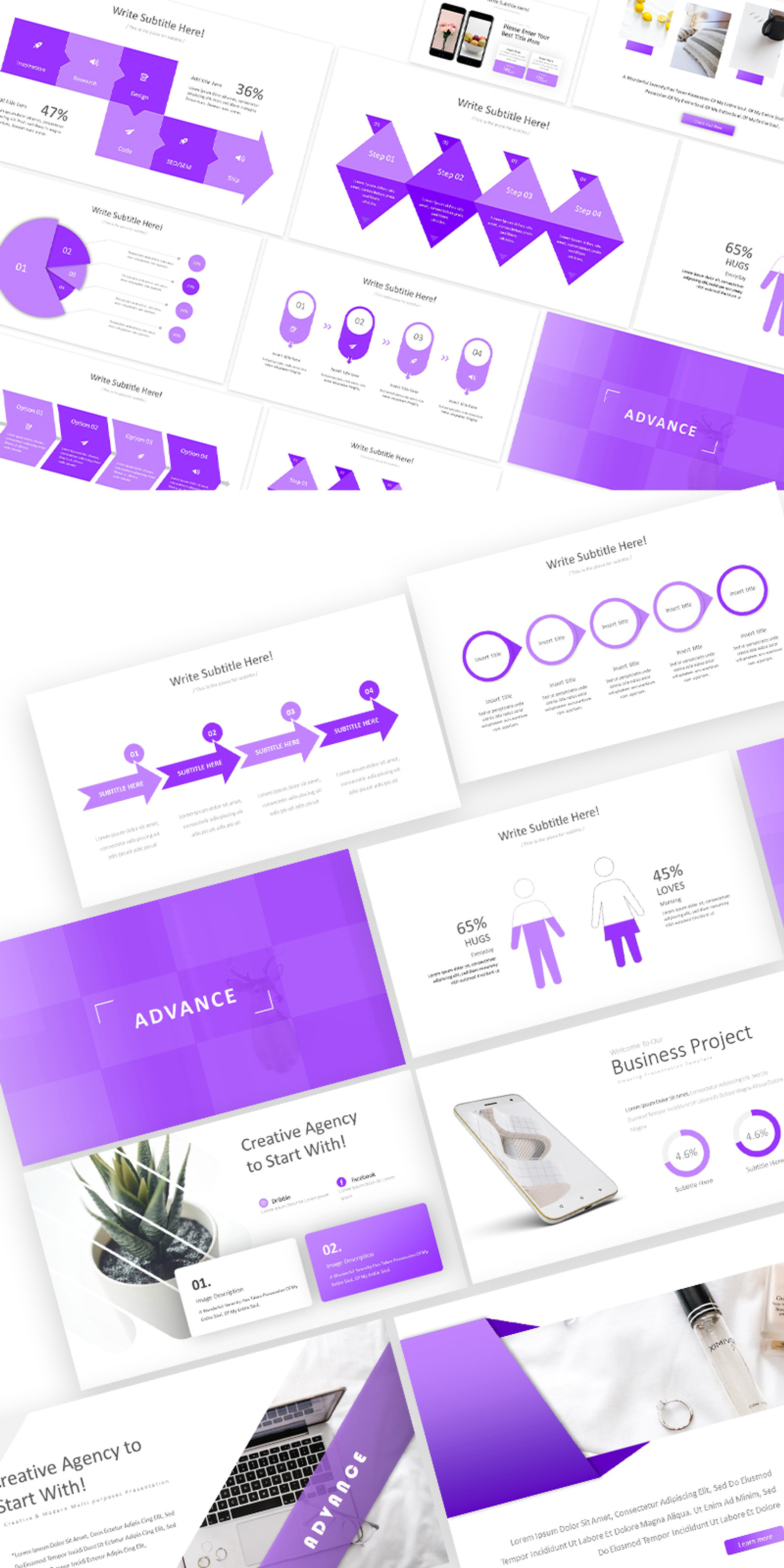 Advance Creative And Modern Google Slides Template