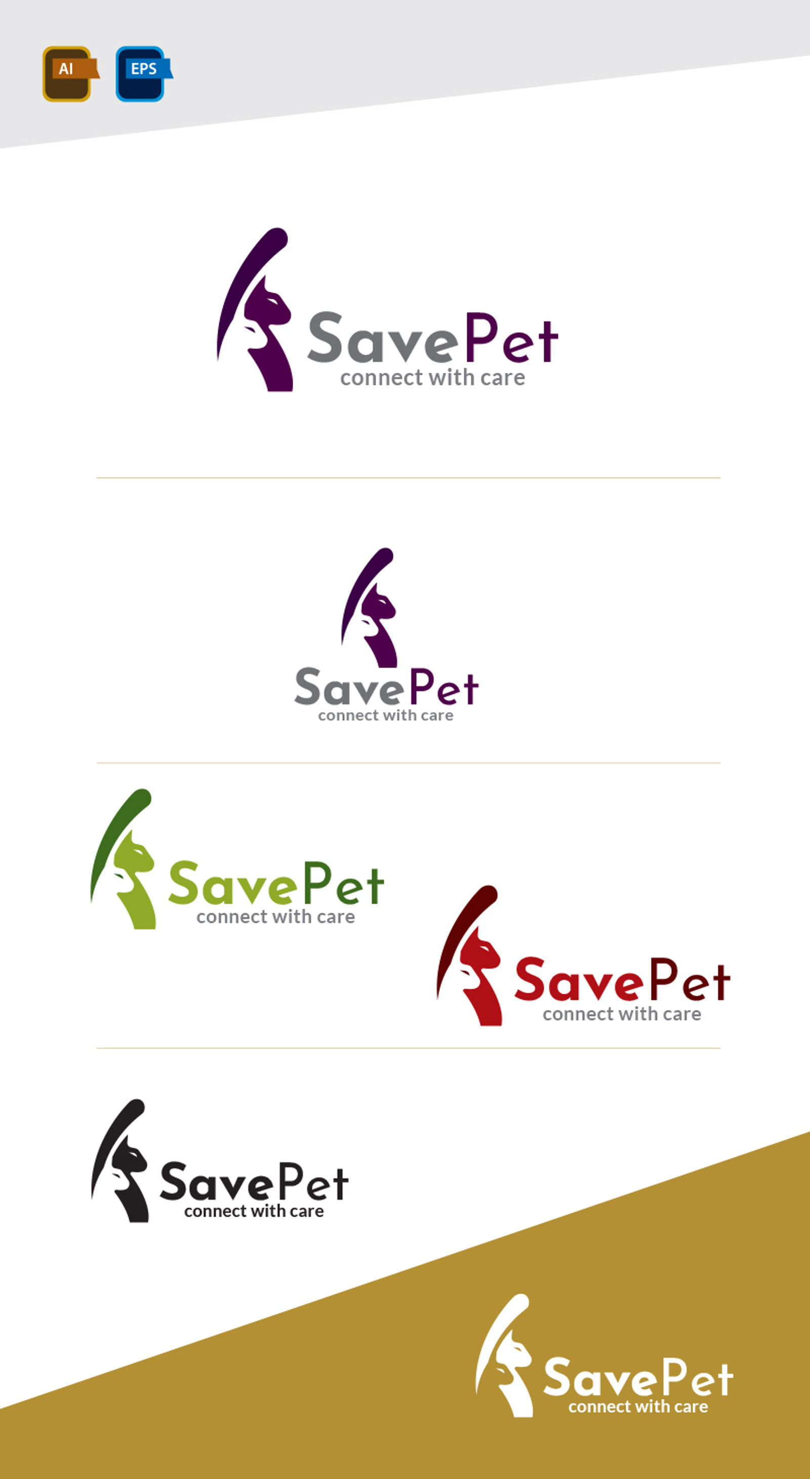 Save Pet Logo Design Template #207581 - TemplateMonster