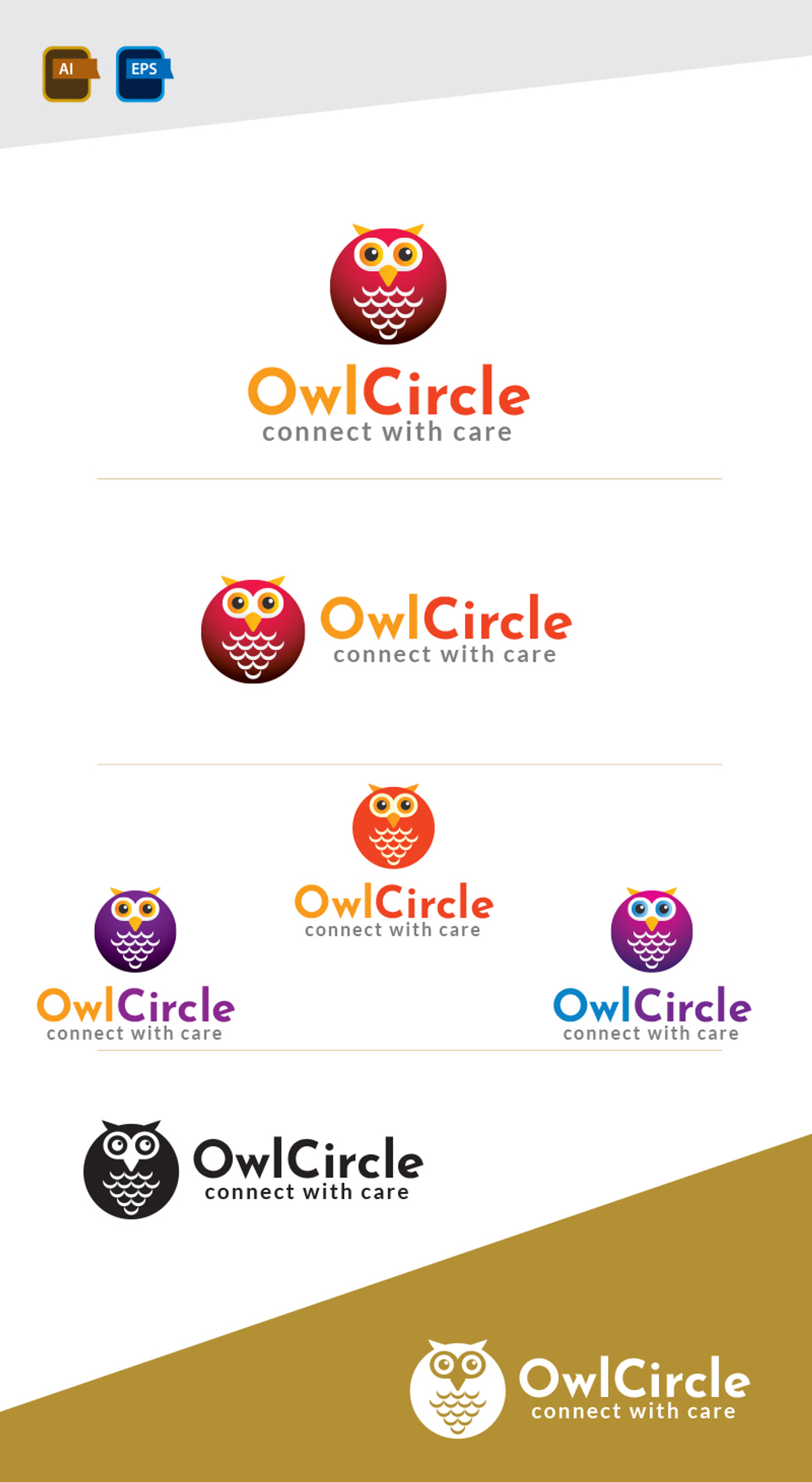 Owl Circle Logo Design Template #206188 - TemplateMonster