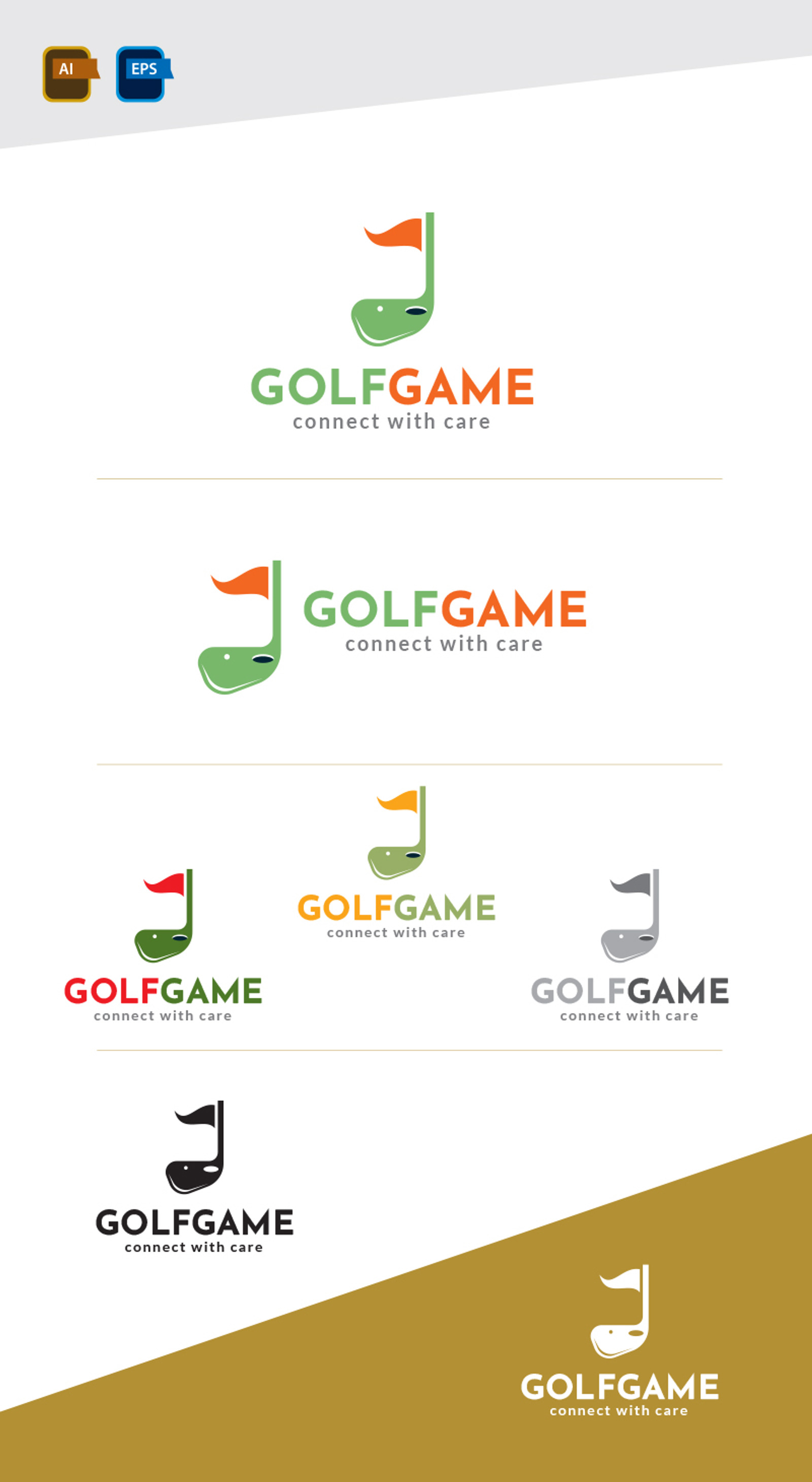 Golf Game Logo Design Template #205487 - TemplateMonster