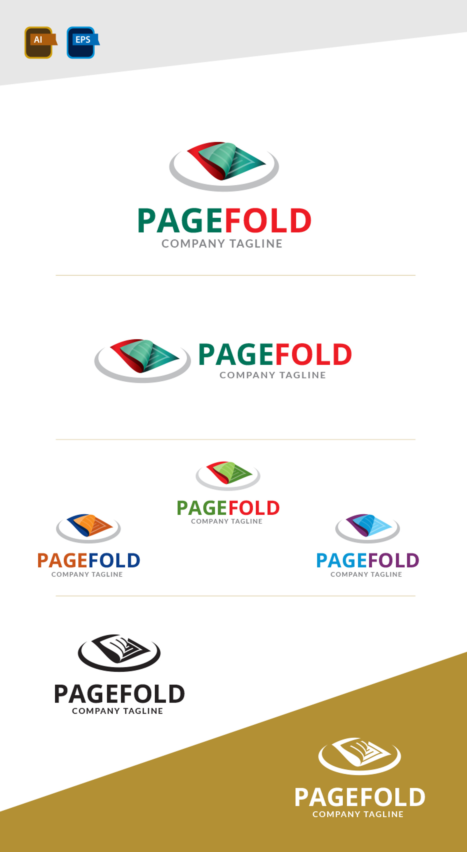Page Fold Logo Design Template #205223 - TemplateMonster