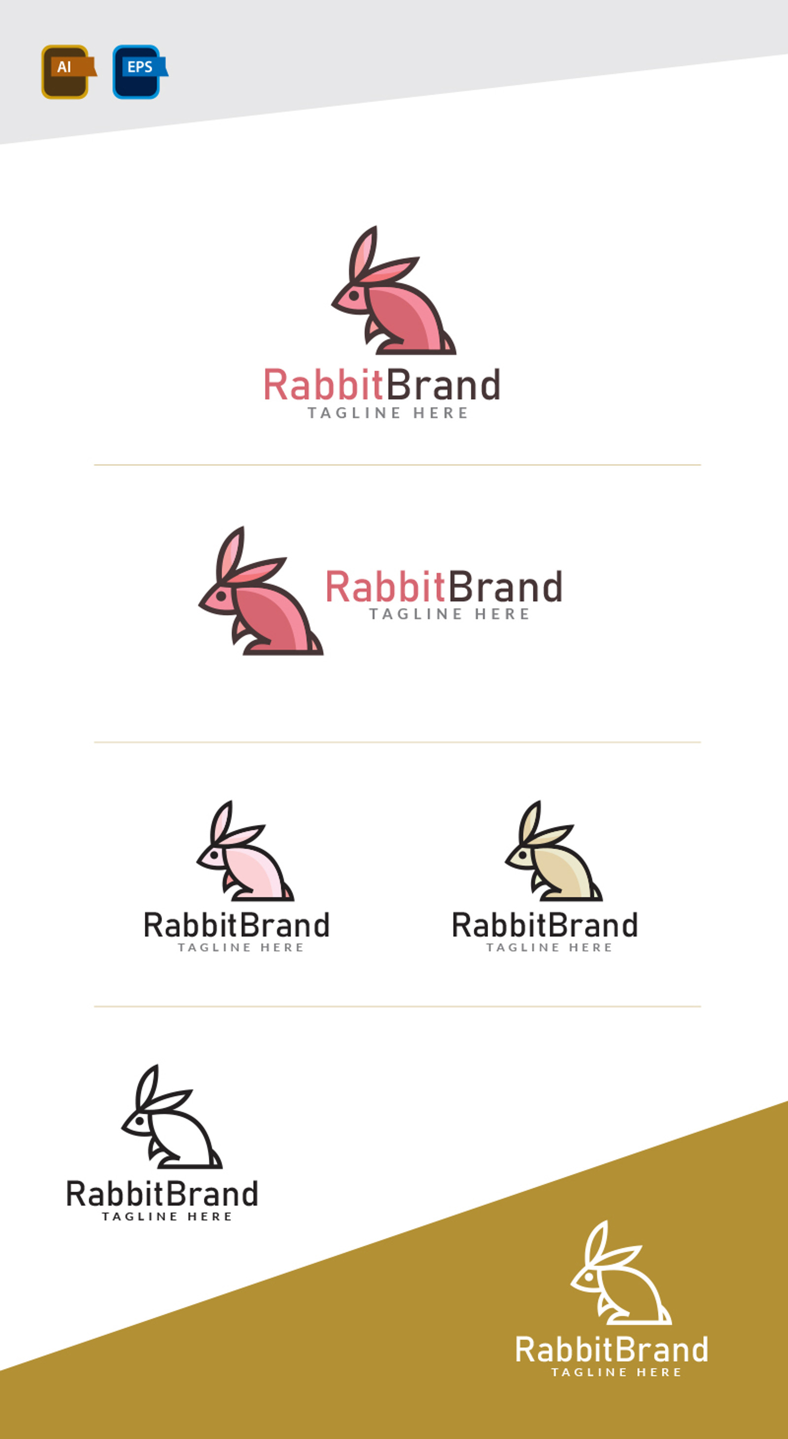 Rabbit Brand Logo Design Template #190731 - TemplateMonster