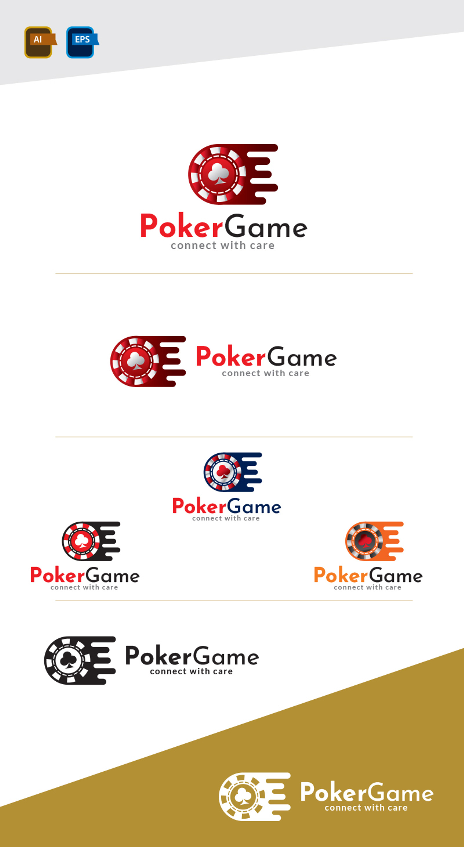 Poker Game Logo Design Template #206193 - TemplateMonster