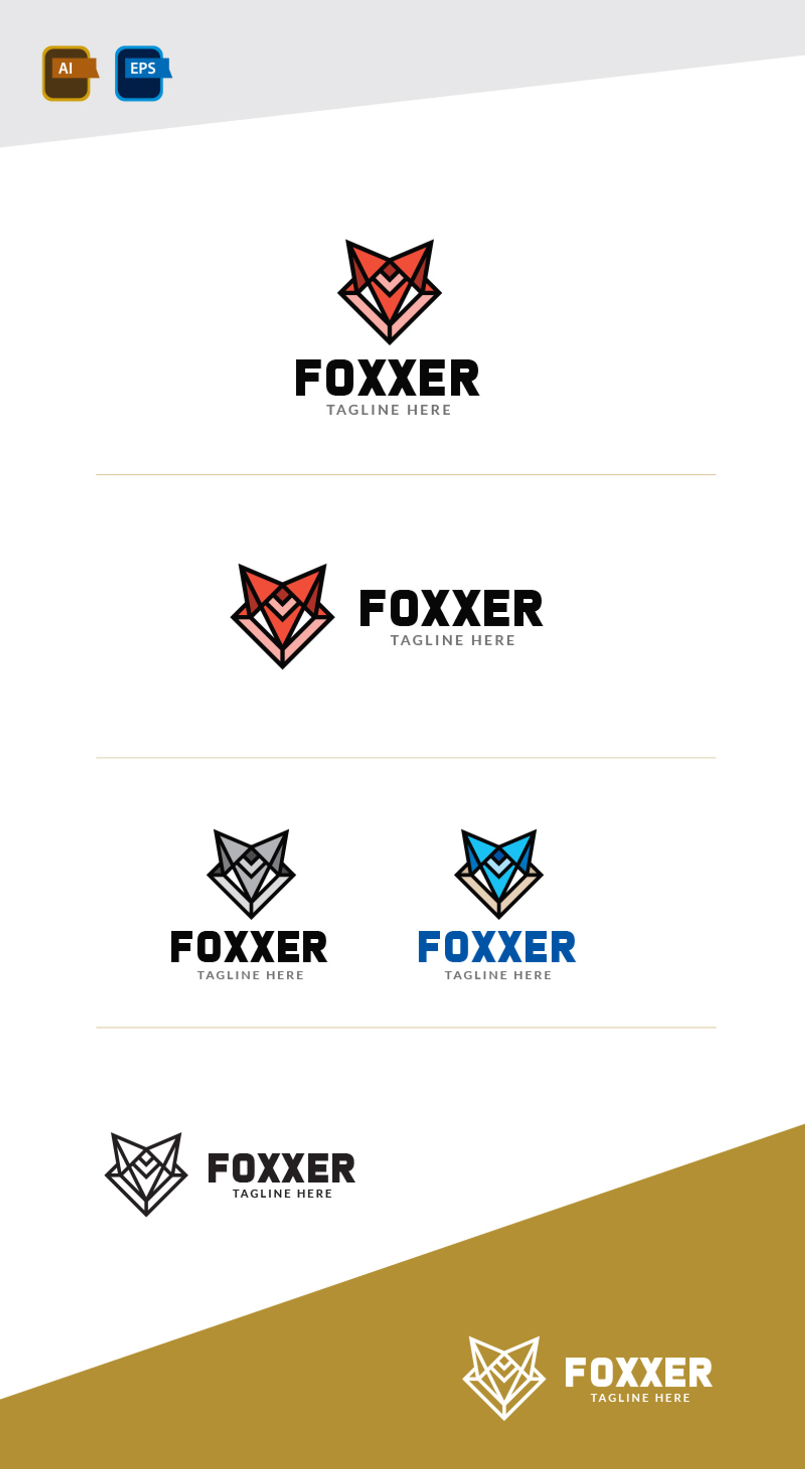 Foxxer Logo Design Template #190893 - TemplateMonster