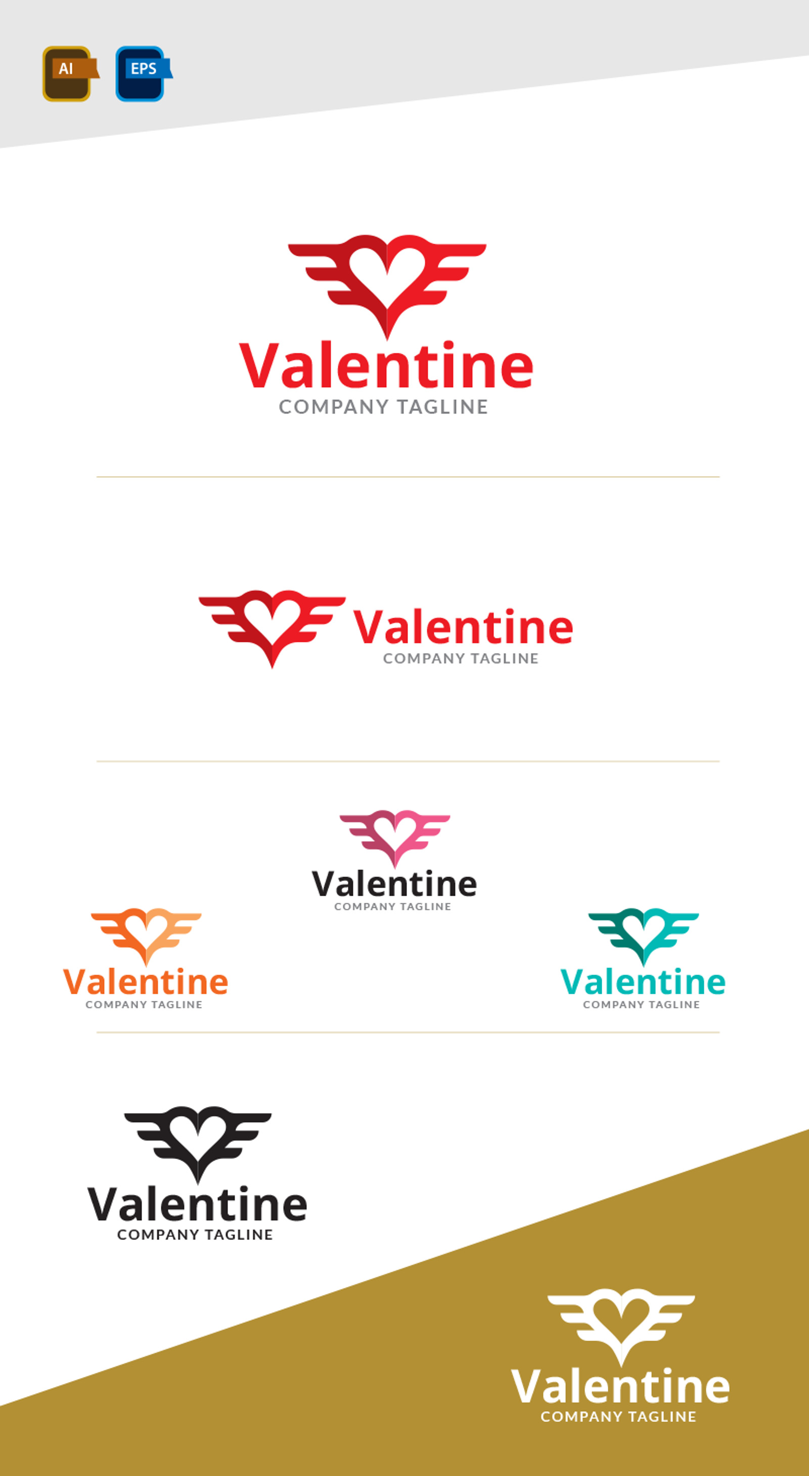Valentine Logo Design Template #205230 - TemplateMonster