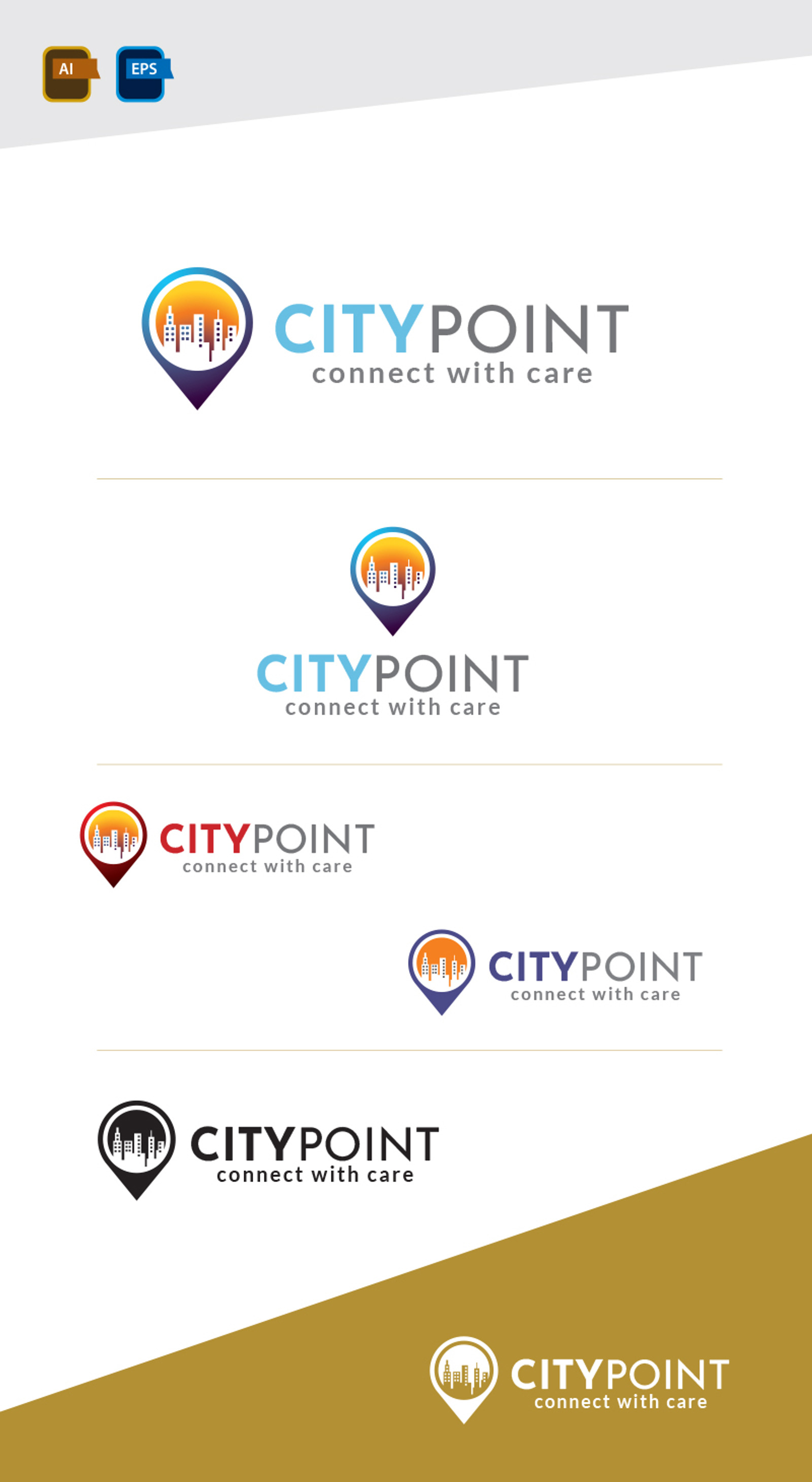 City Point Logo Design Template #207608 - TemplateMonster