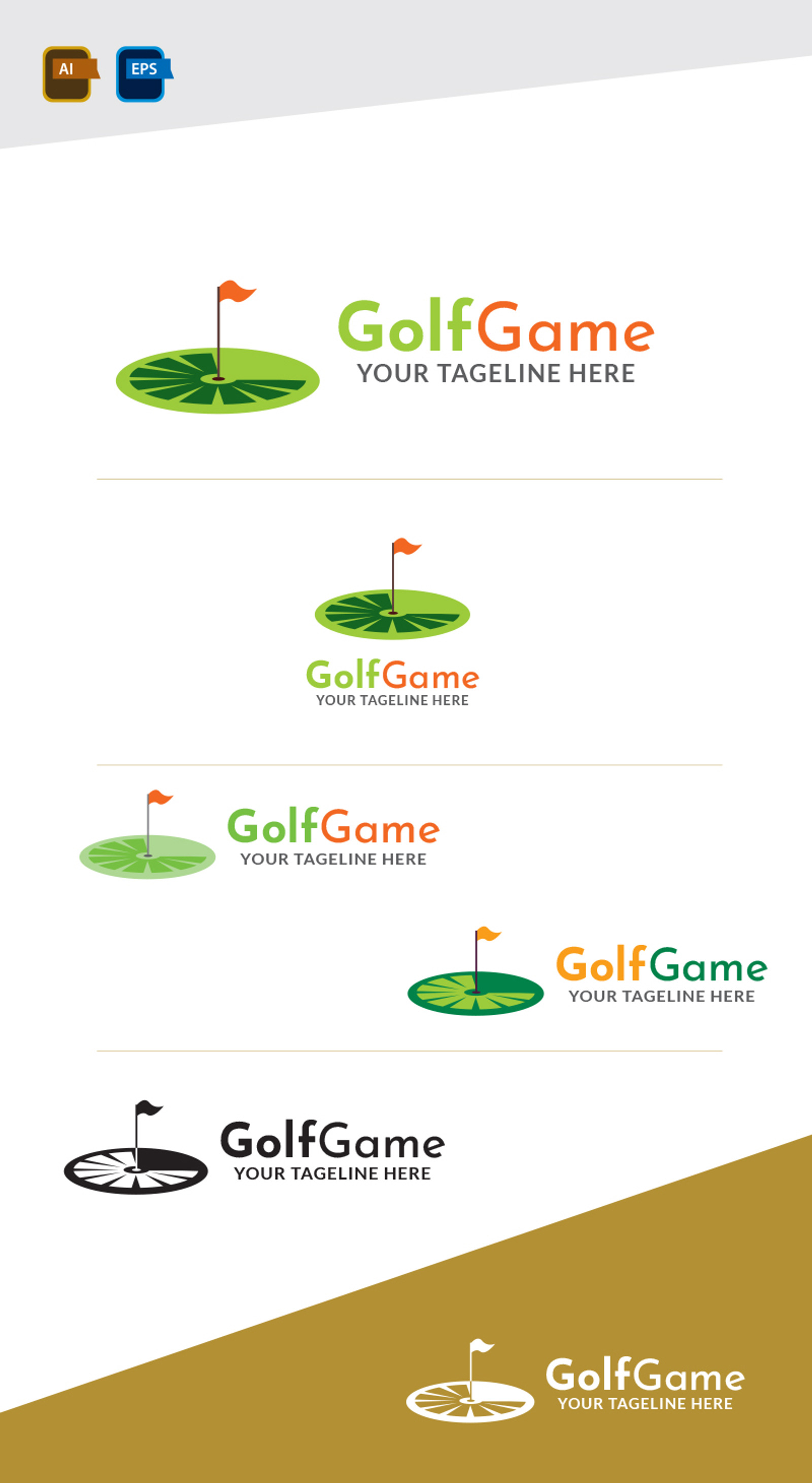 Golf Game Logo Design Template Vol 2 - TemplateMonster
