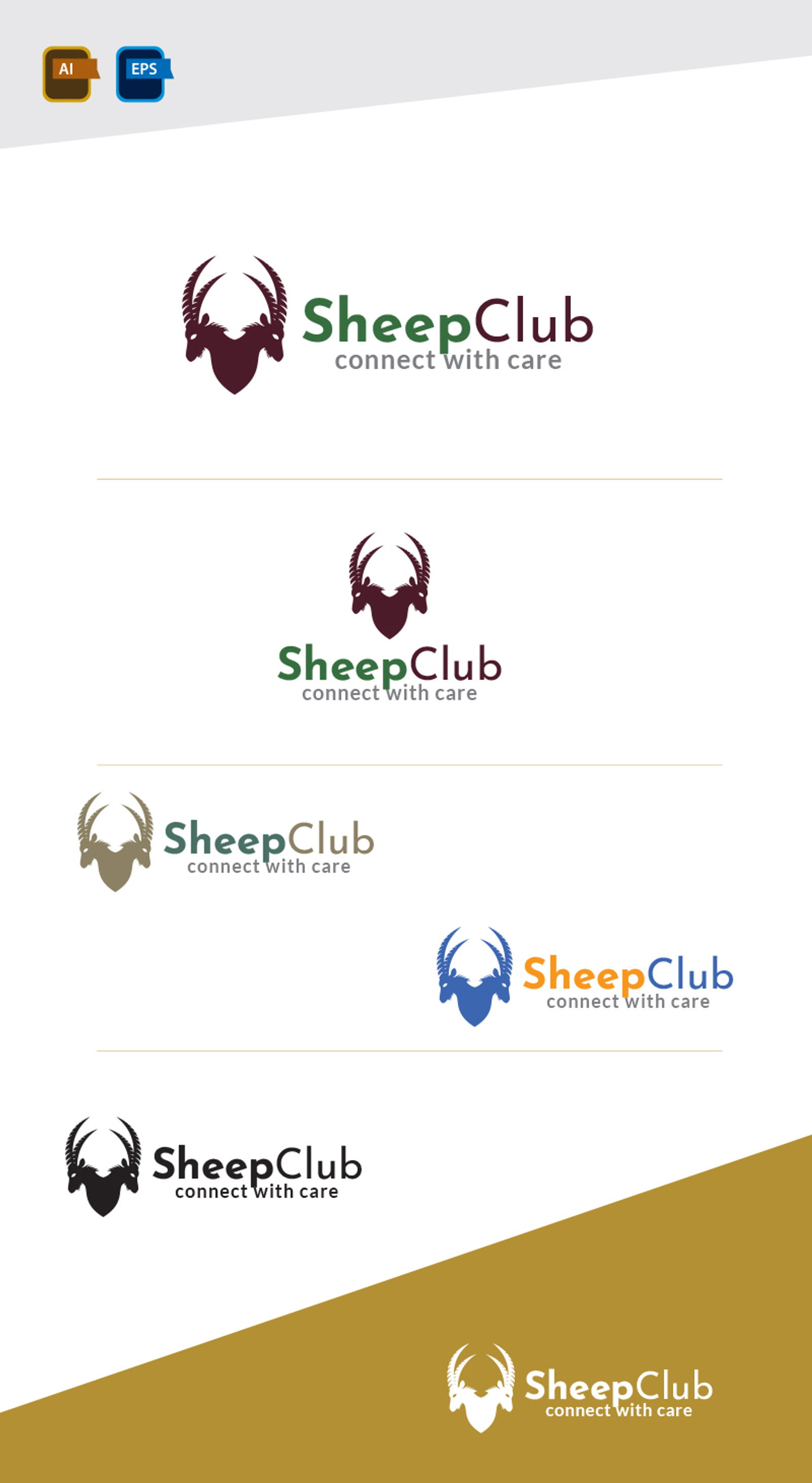 Sheep Club Logo Design Template #210828 - TemplateMonster