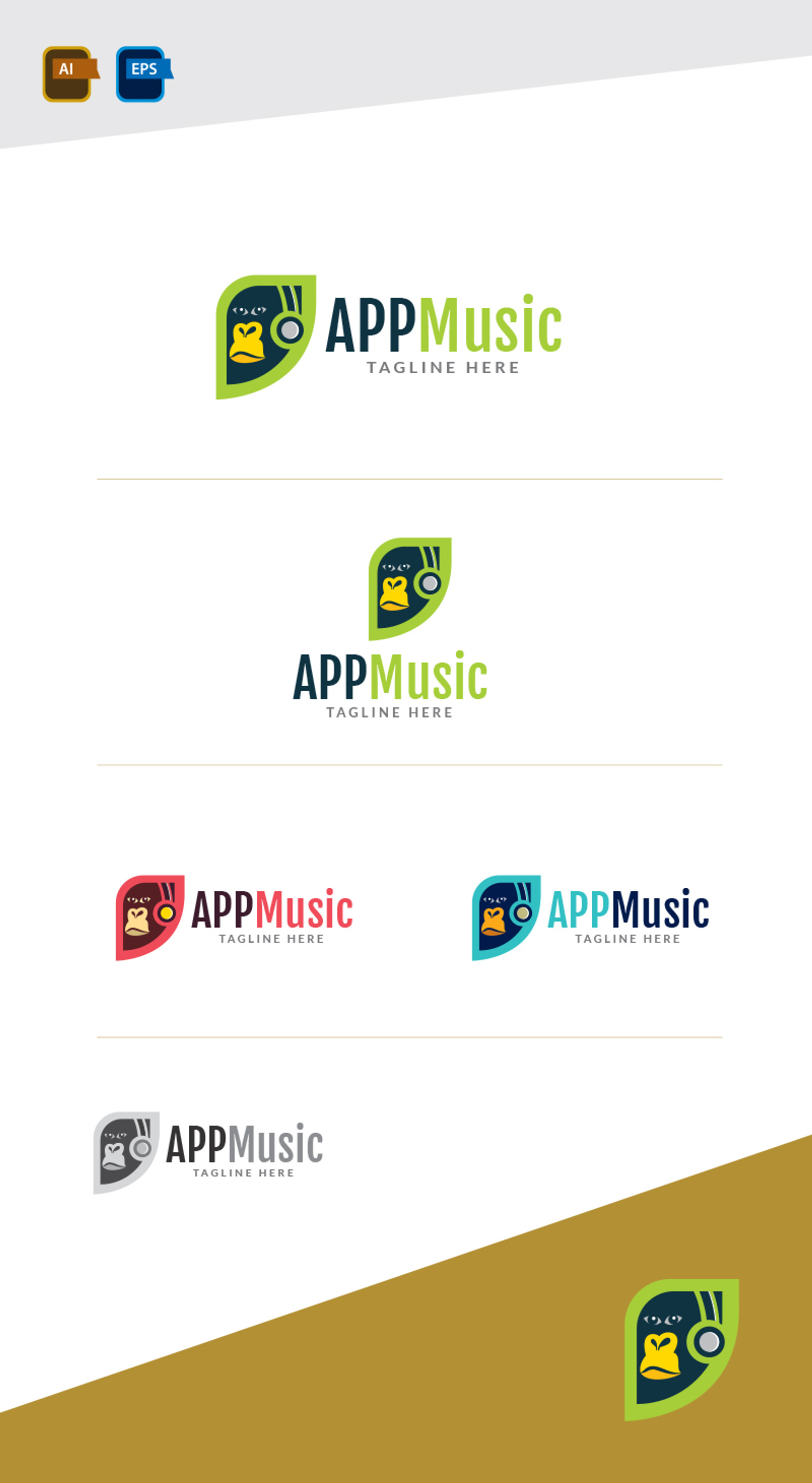 App Music Logo Design Template #191646 - TemplateMonster