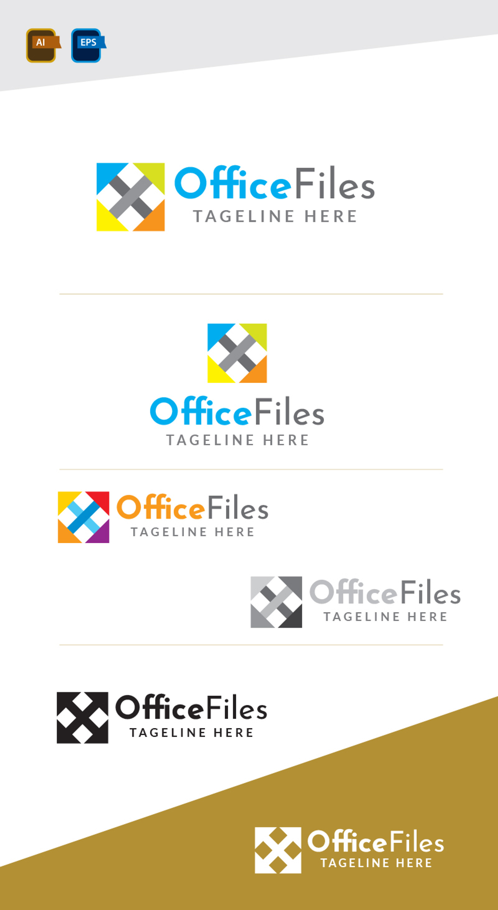 Office Files Logo Design Template #219045 - TemplateMonster