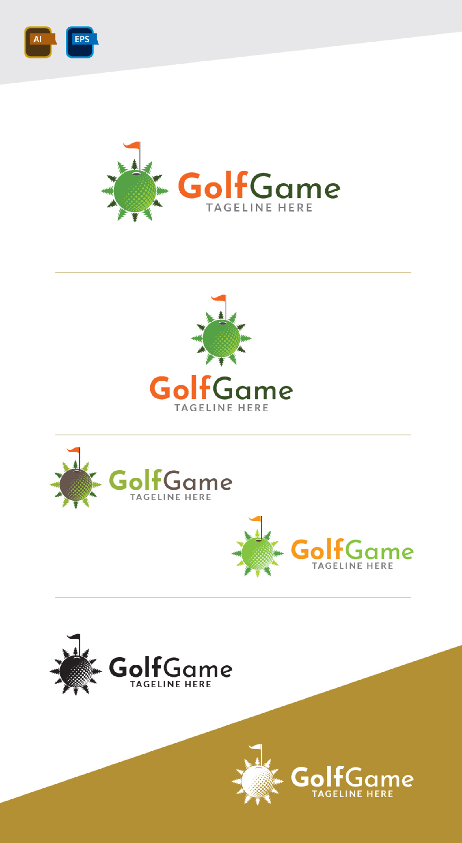 Golf Game Logo Design Template Vol 3 - TemplateMonster