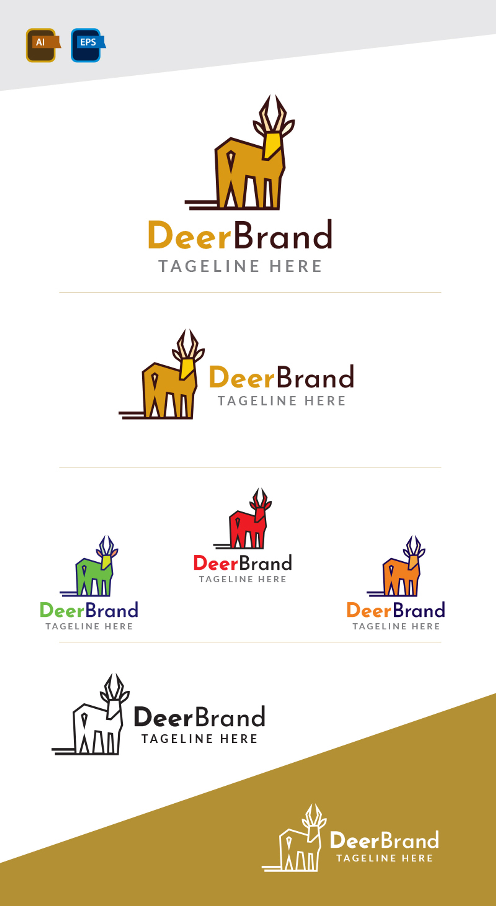 Deer Brand Logo Design Template #219035 - TemplateMonster