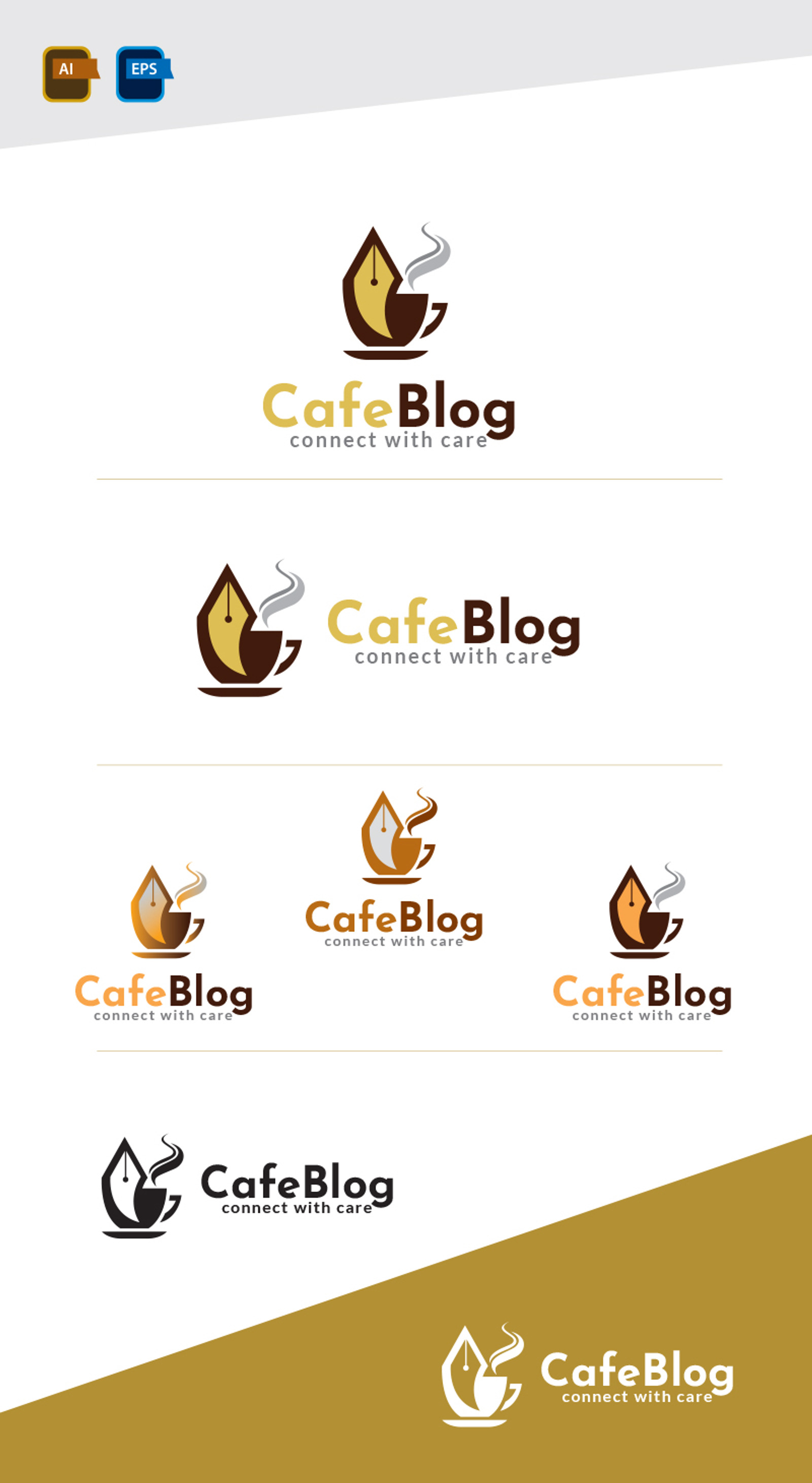 Cafe Blog Logo Design Template #205494 - TemplateMonster