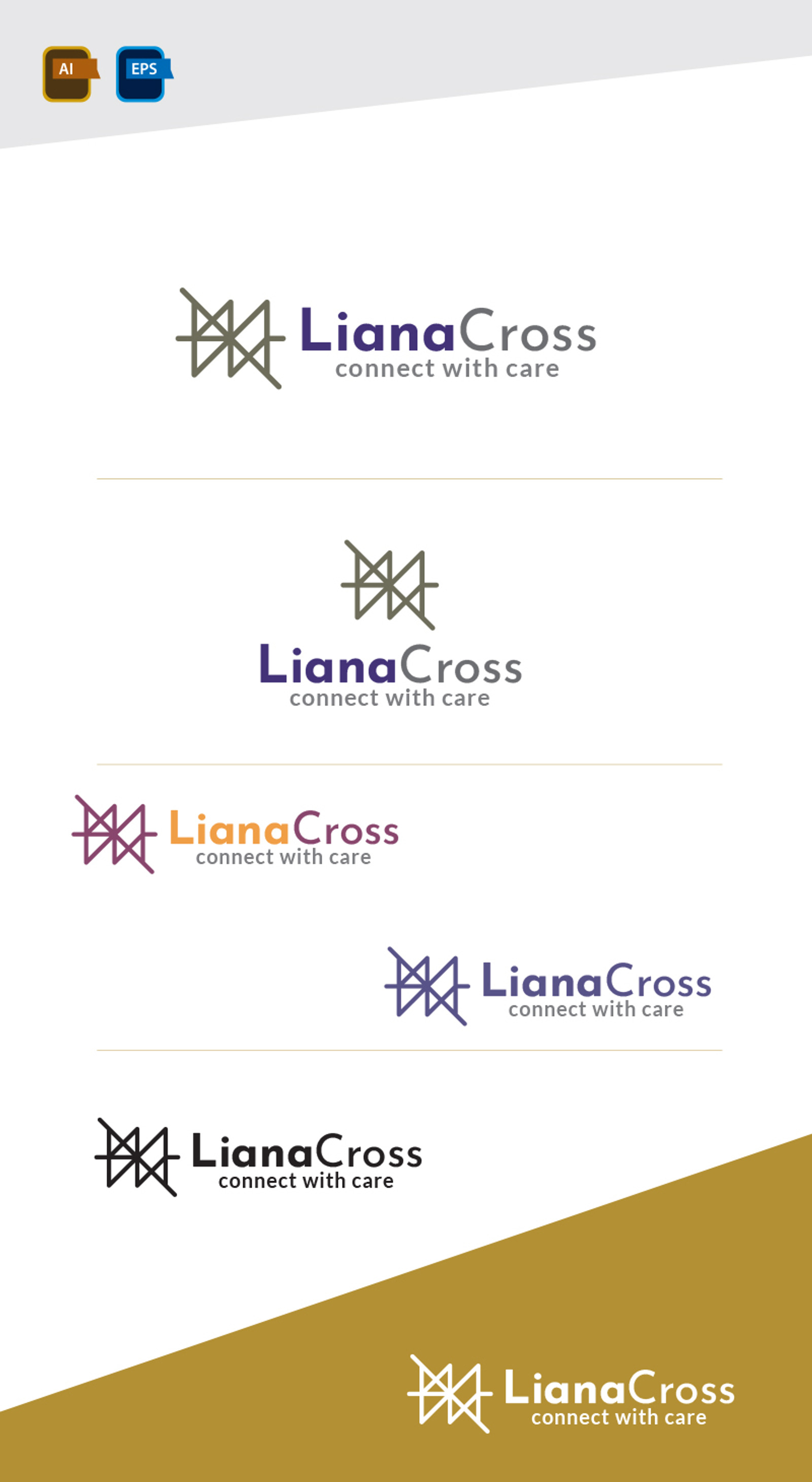 Liana Cross Logo Design Template #210830 - TemplateMonster