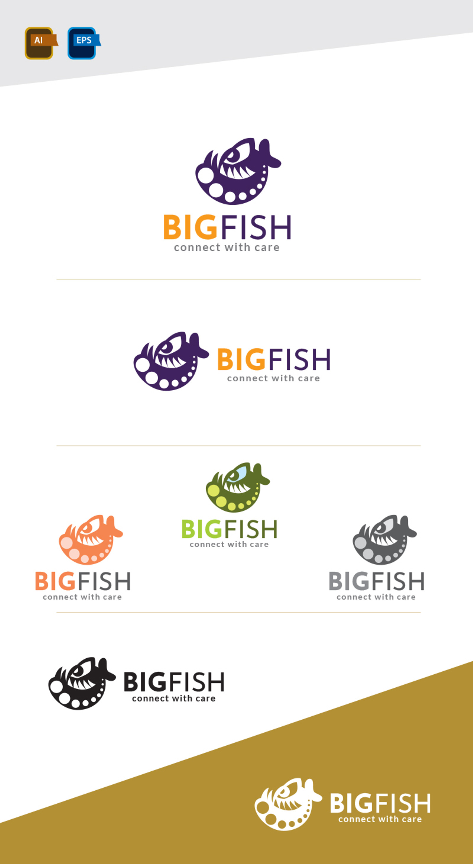 Big Fish Logo Design Template #206194 - TemplateMonster
