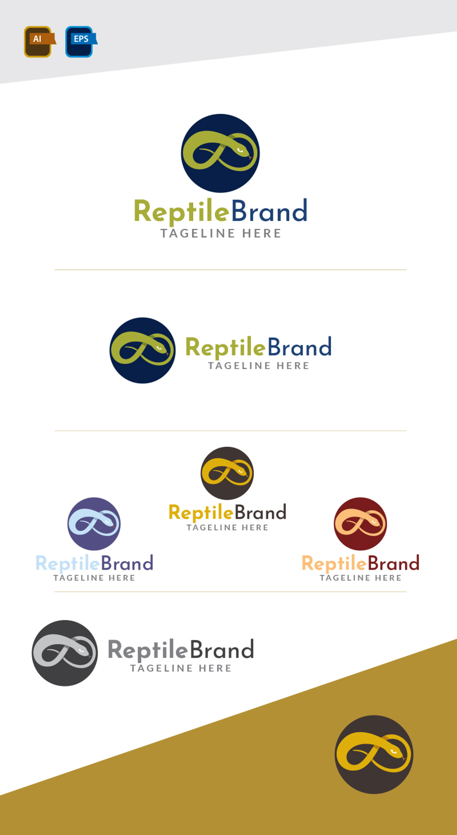 Reptile Brand Logo Design Template #219048 - TemplateMonster