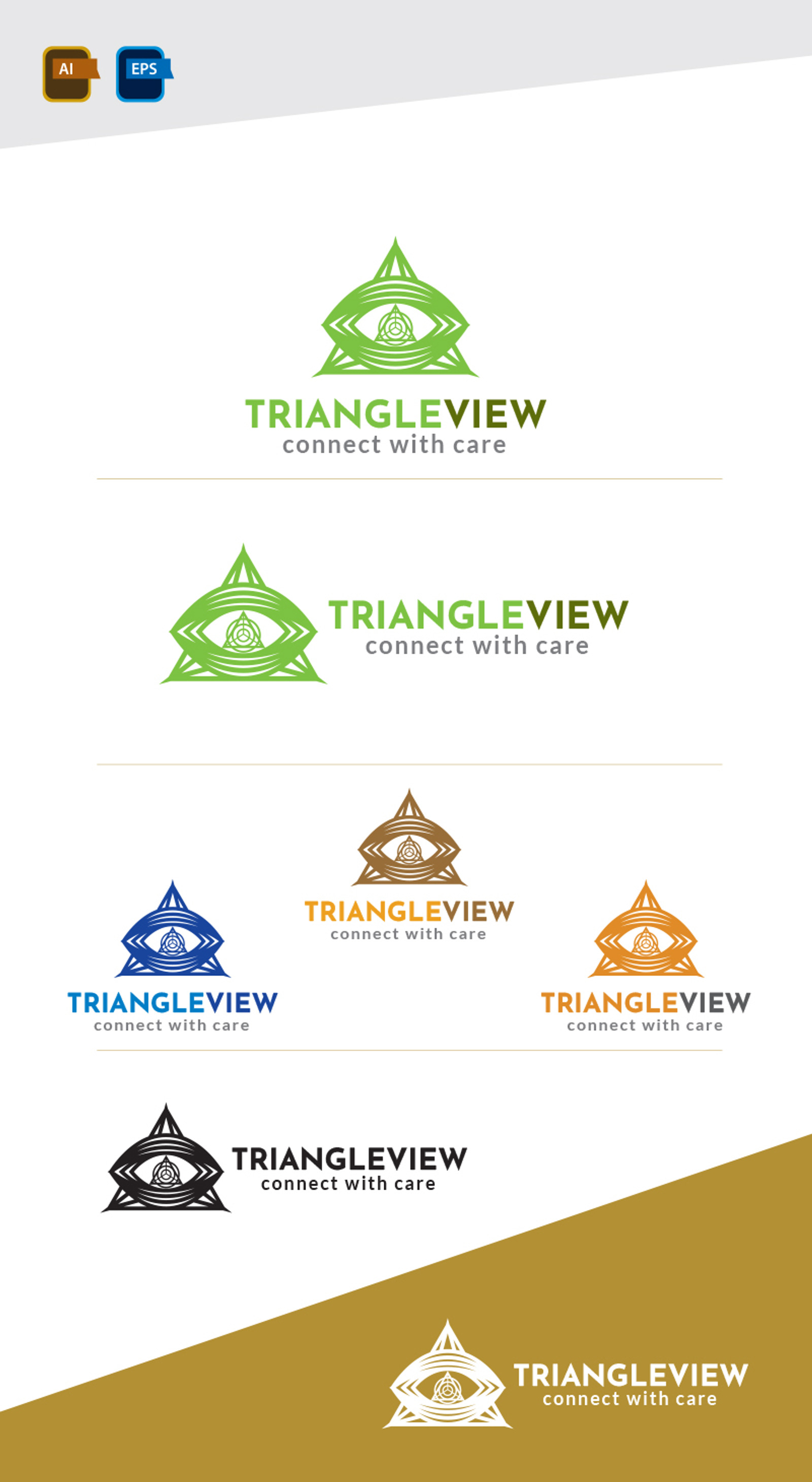 TRIANGLE VIEW Logo Design Template #205556 - TemplateMonster