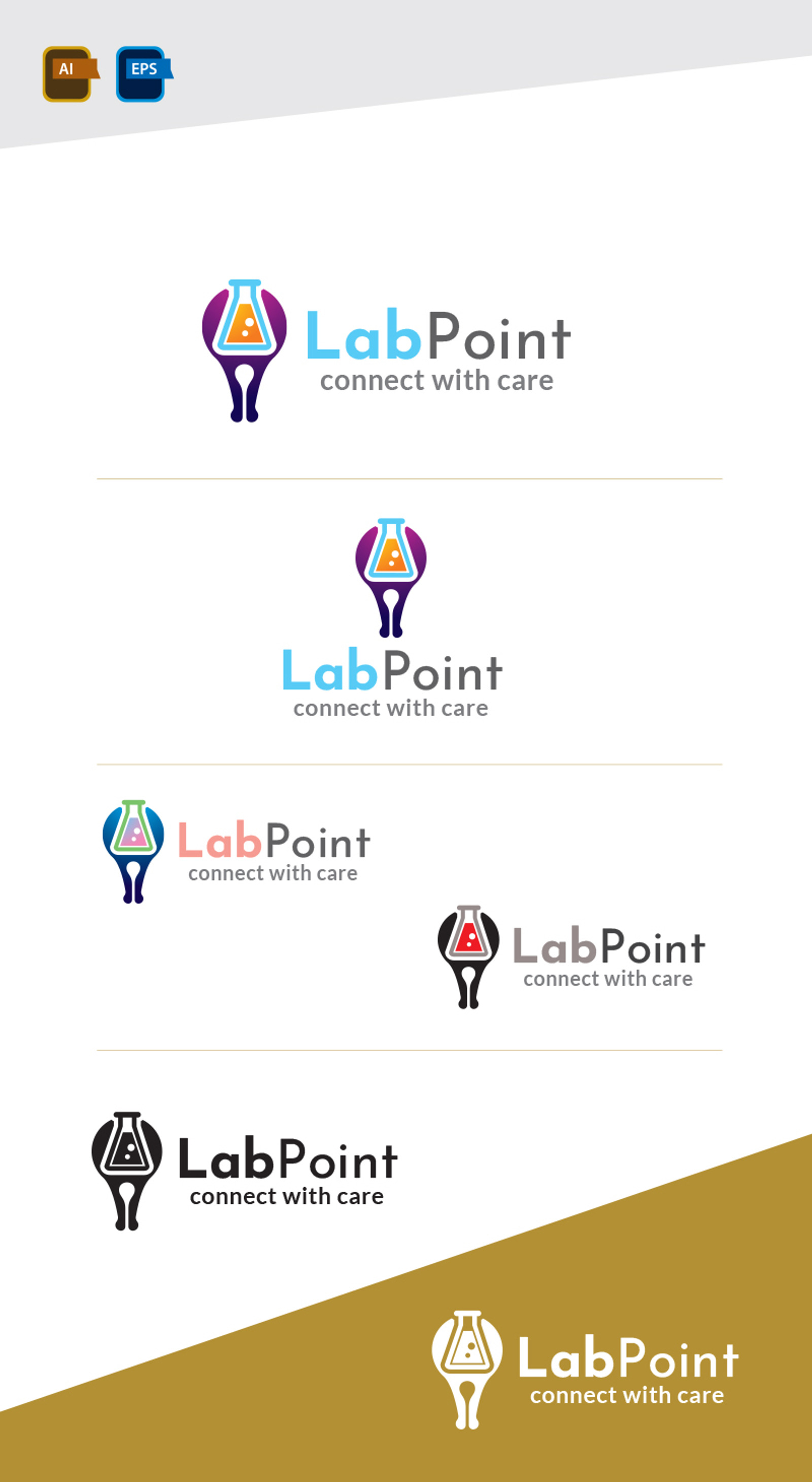 Lab Point Logo Design Template #207256 - TemplateMonster