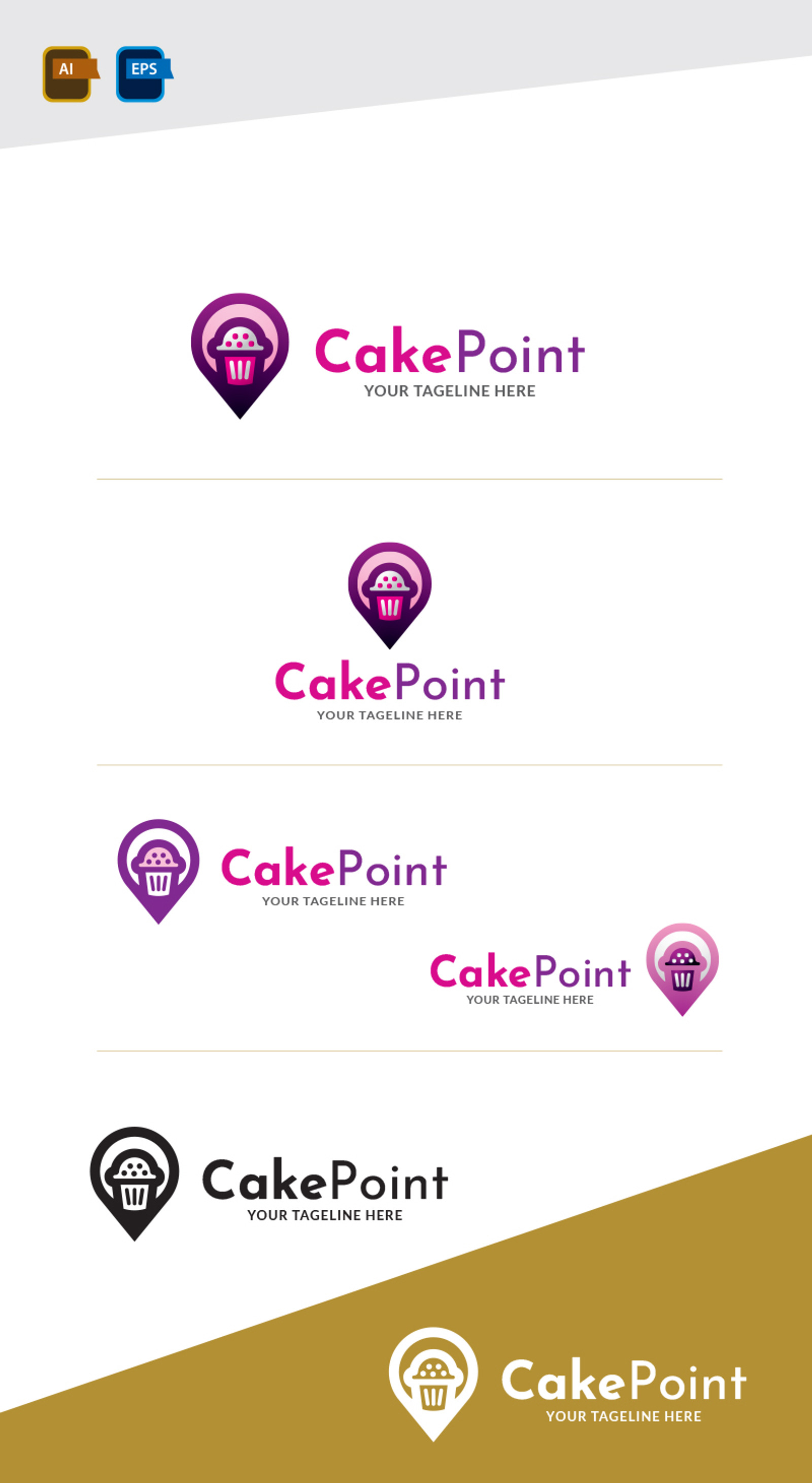 Cake Point Logo Design Template #210792 - TemplateMonster