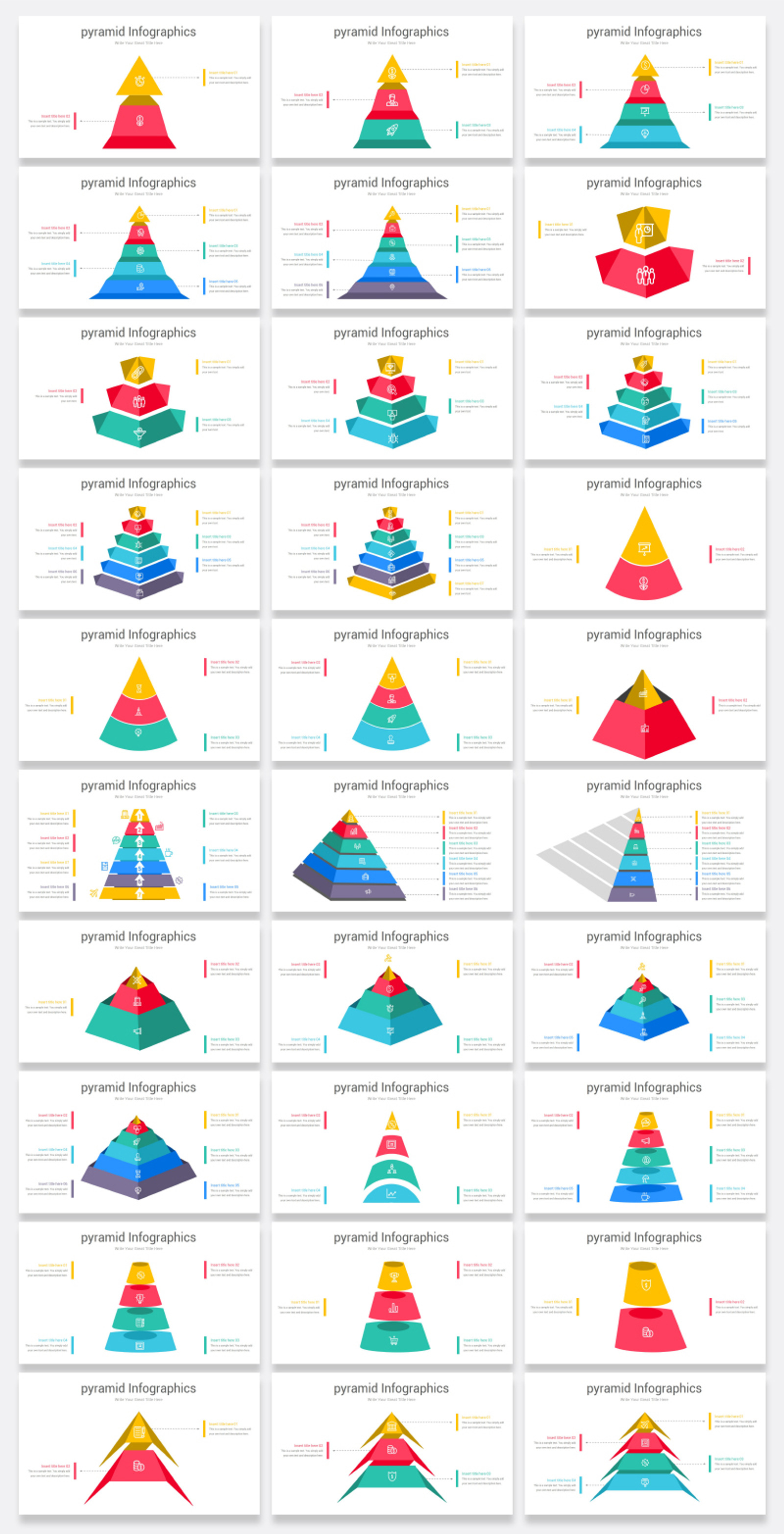 Pyramid - Infographic - PowerPoint Template - TemplateMonster