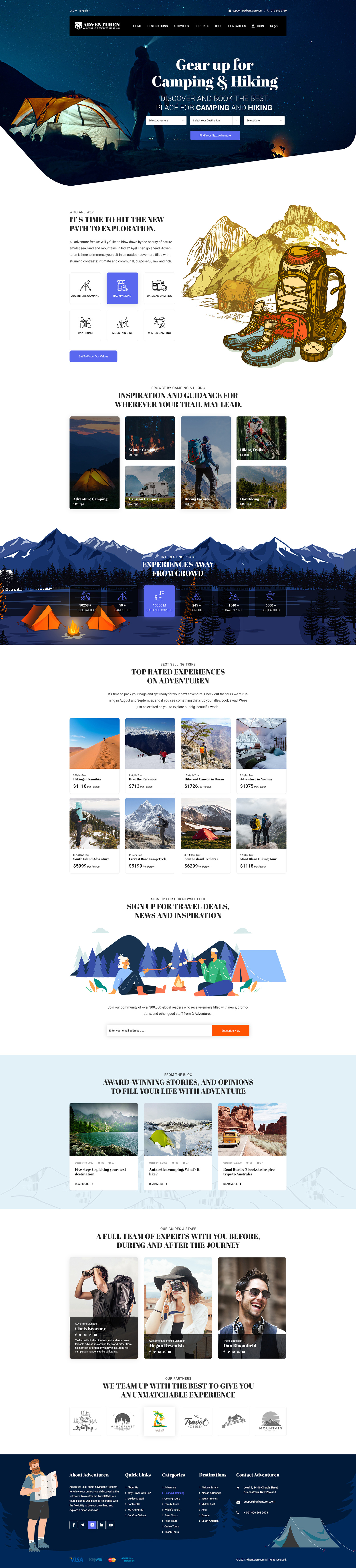 Adventuren - Adventure, Travel & Nature Tours PSD Template