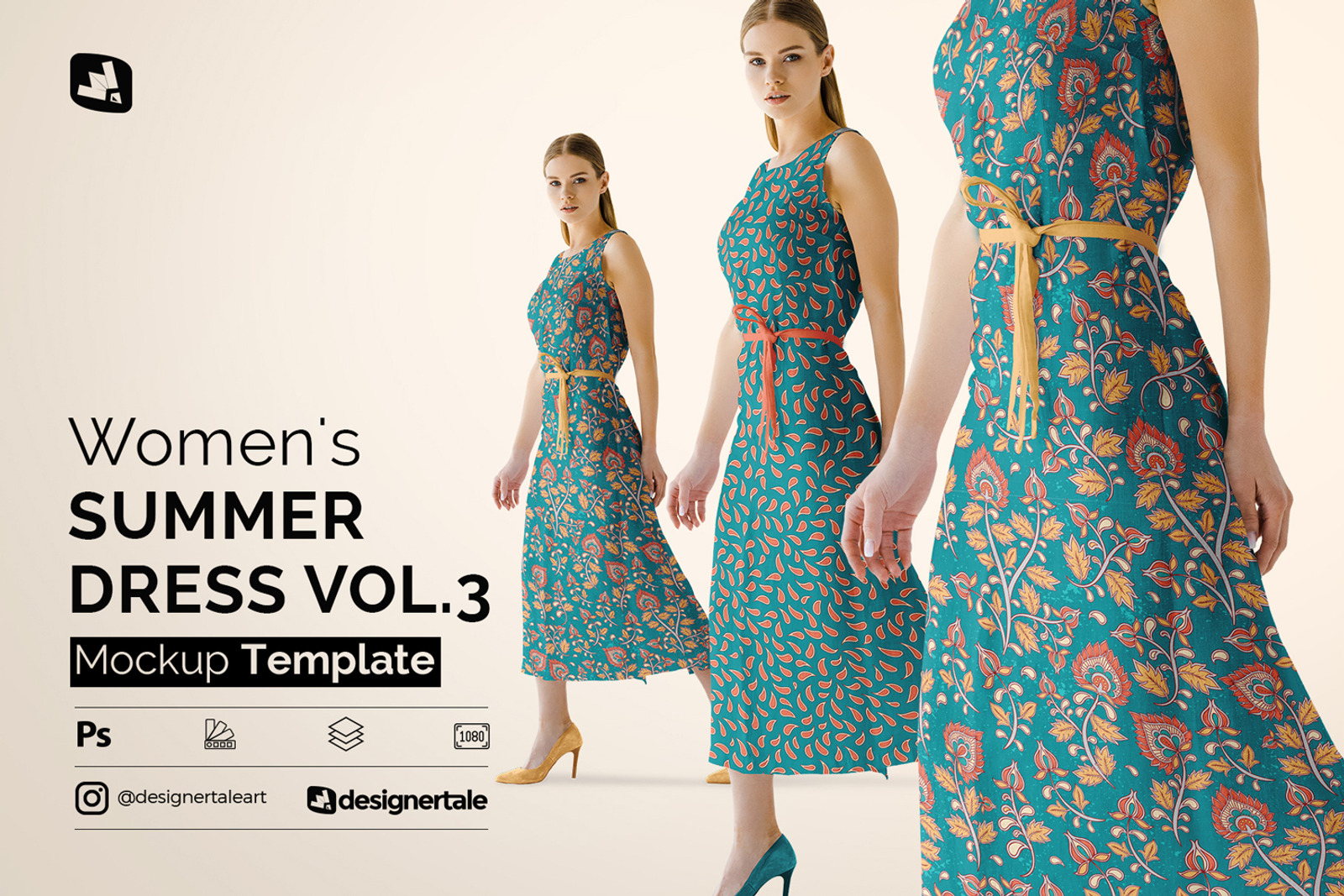 Women’s Summer Dress Mockup Vol.3 #276569 - TemplateMonster