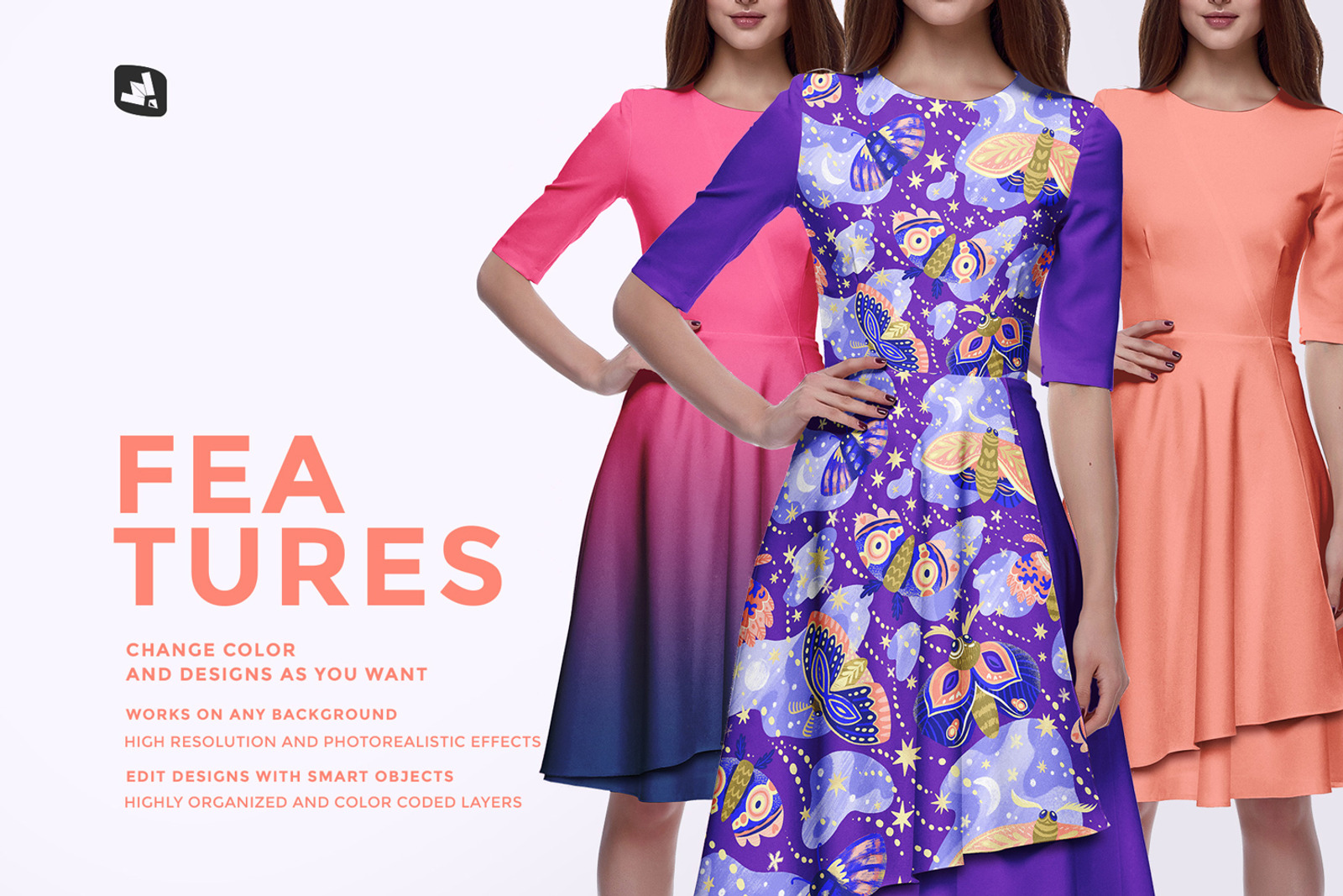 Female Formal Dress Mockup #270646 - TemplateMonster