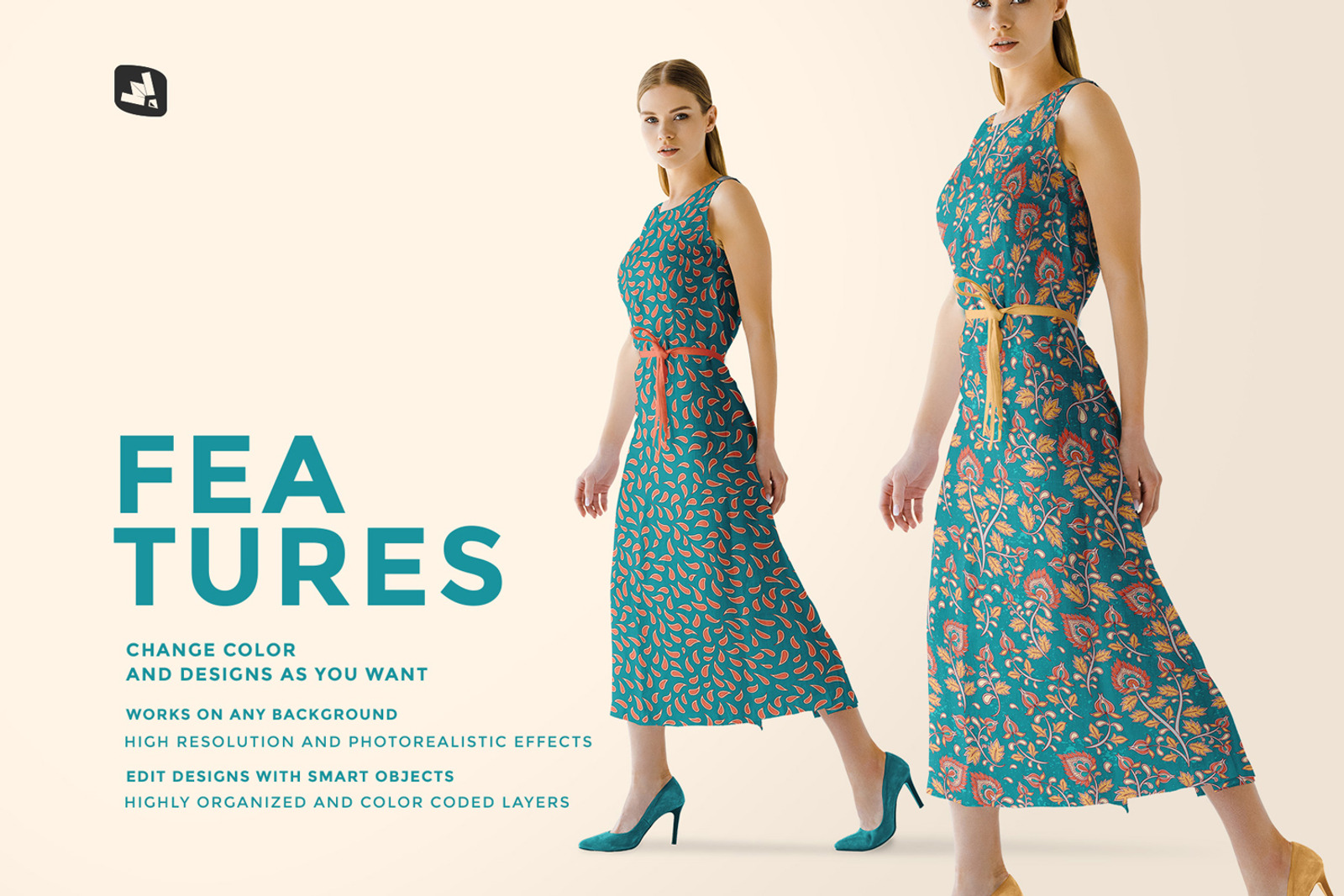 Women’s Summer Dress Mockup Vol.3 #276569 - TemplateMonster