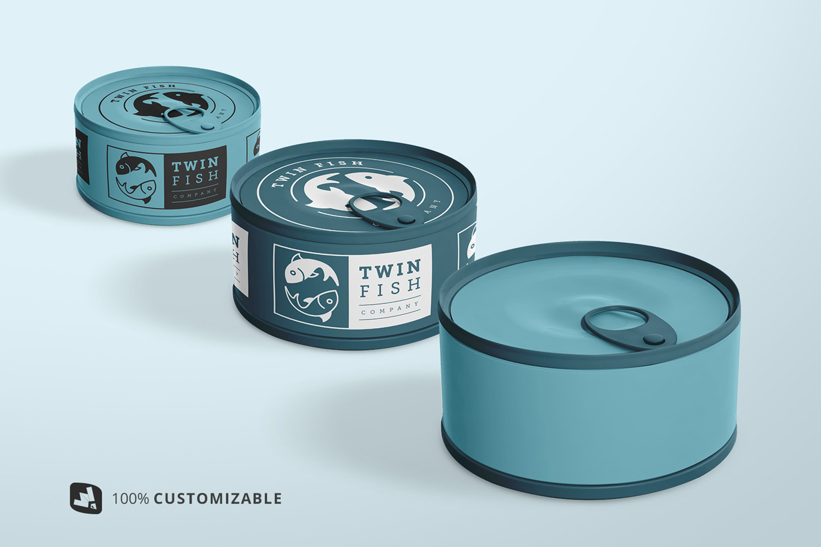 Circular Can Food Packaging Mockup #281727 - TemplateMonster