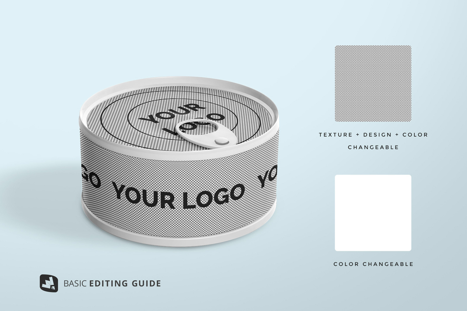 Circular Can Food Packaging Mockup #281727 - TemplateMonster