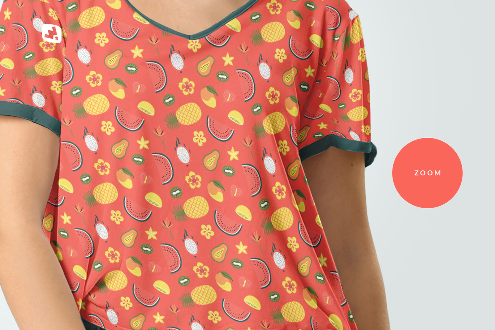 Casual Outfit With Female Model Mockup - TemplateMonster