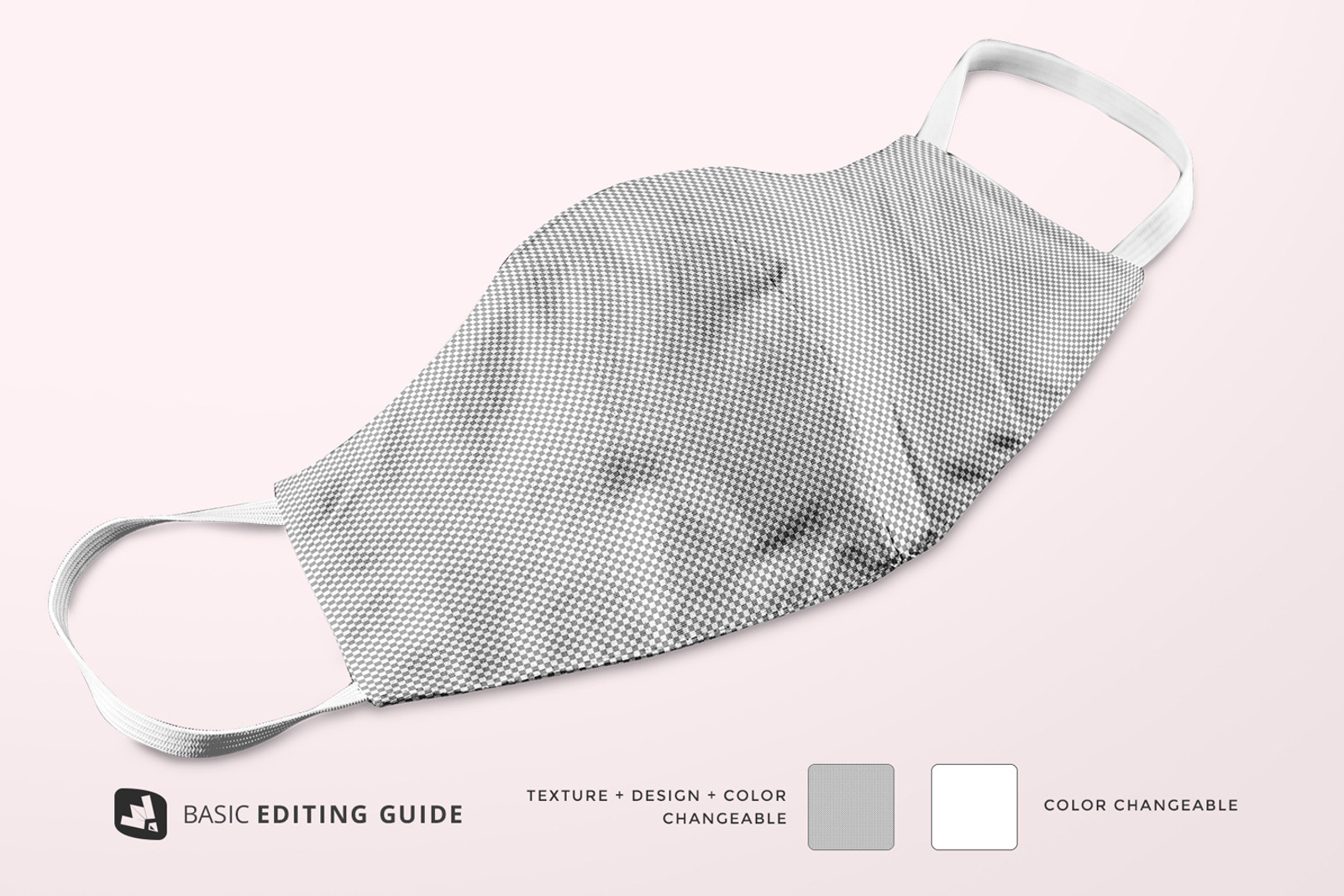 Reusable Cotton Mask Mockup #258834 - TemplateMonster