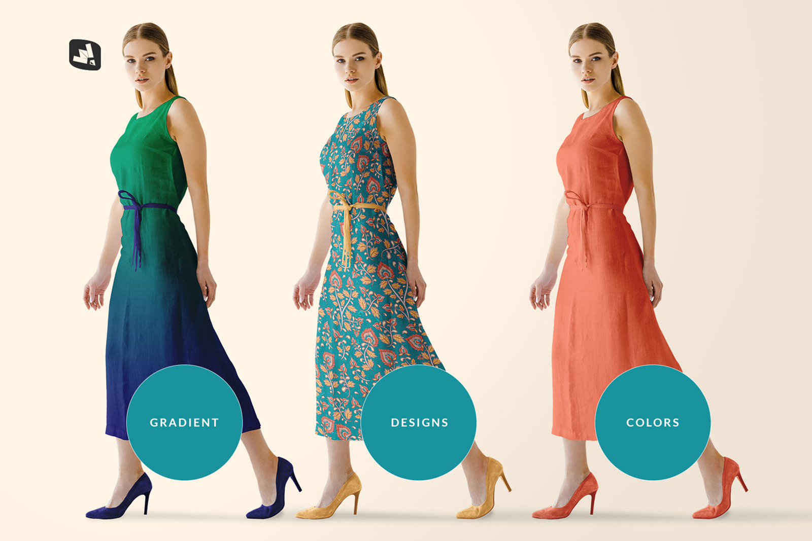 Women’s Summer Dress Mockup Vol.3 #276569 - TemplateMonster