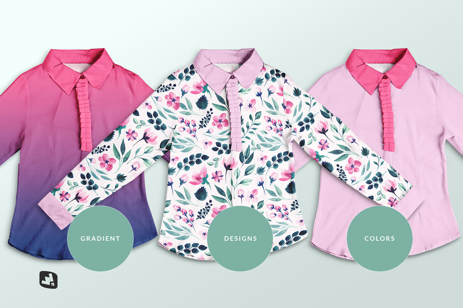 Women’s Full Sleeve Blouse Mockup #262819 - TemplateMonster