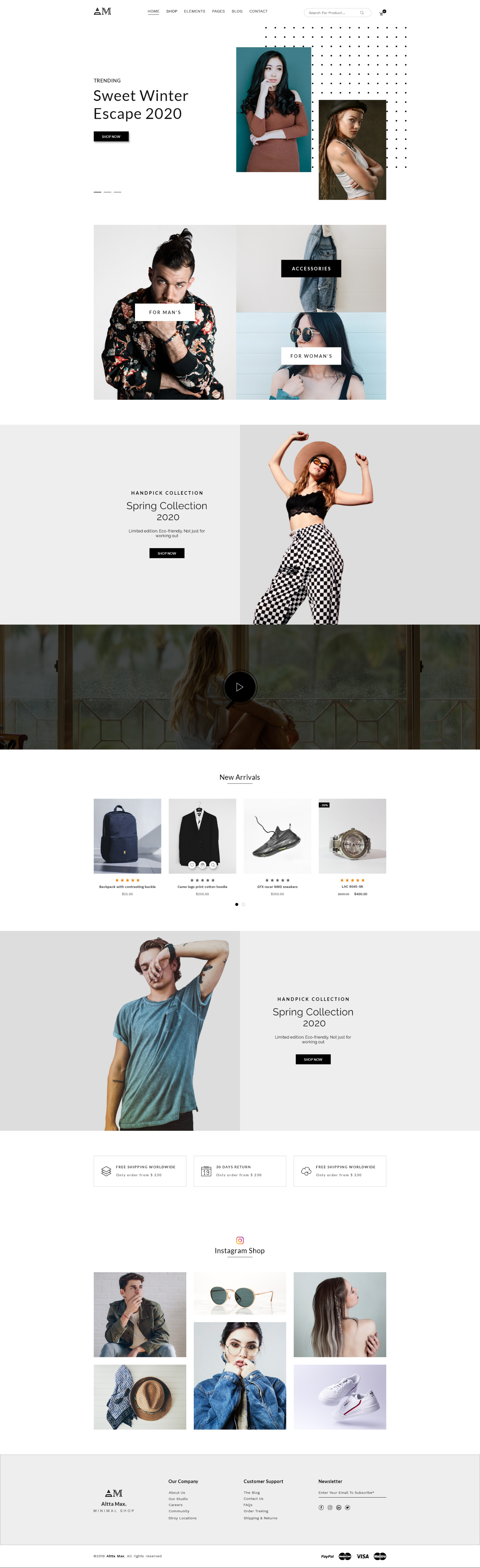Ecommerce Website PSD Template #163508
