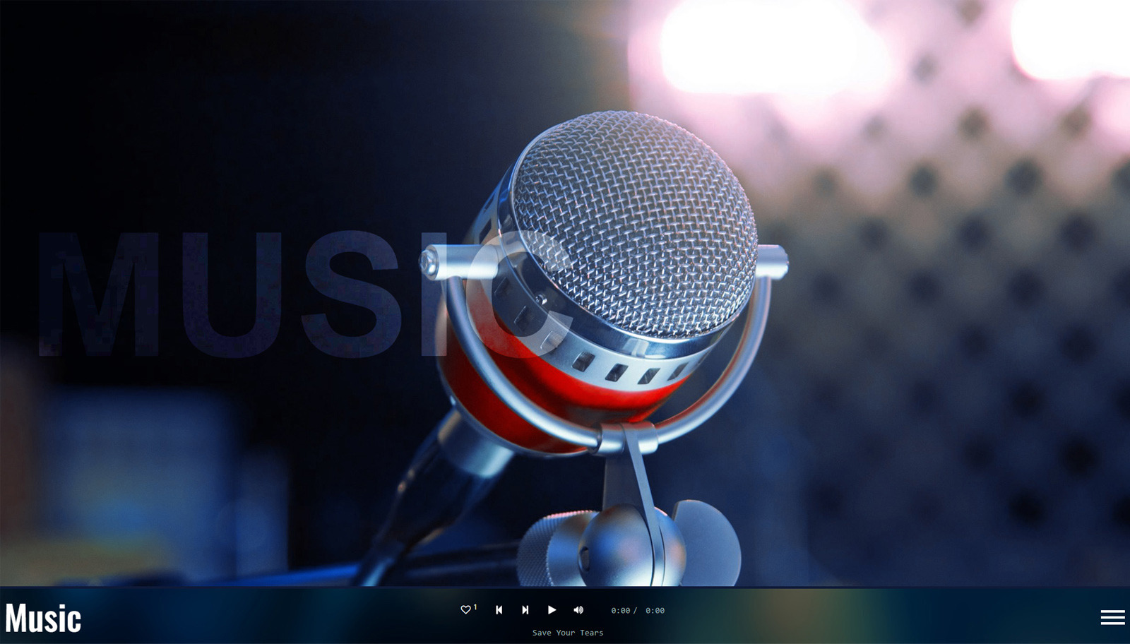 Music Library - Laravel | Bootstrap Framework Website Template